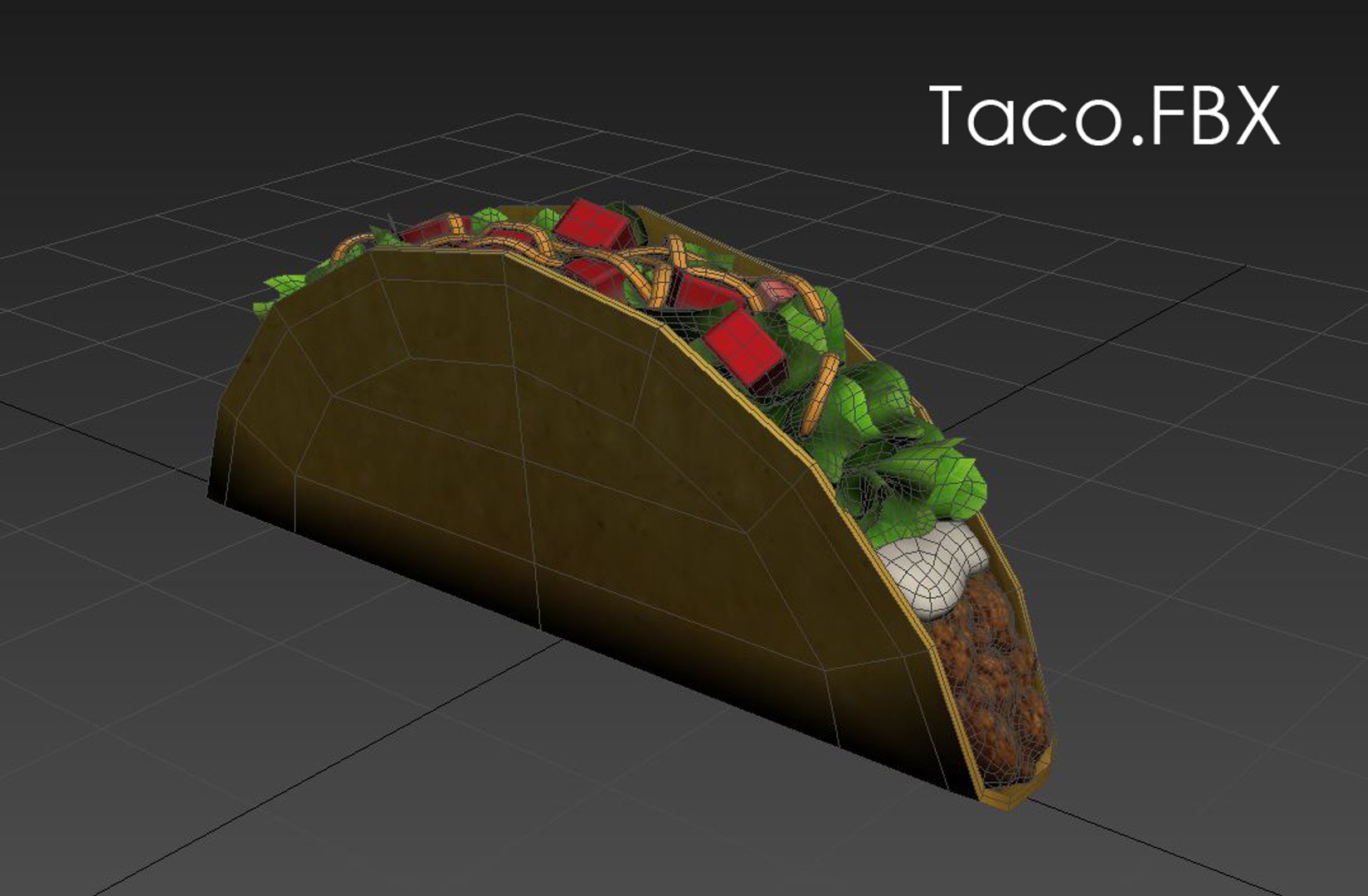 3D Snack Food Taco - TurboSquid 1279216