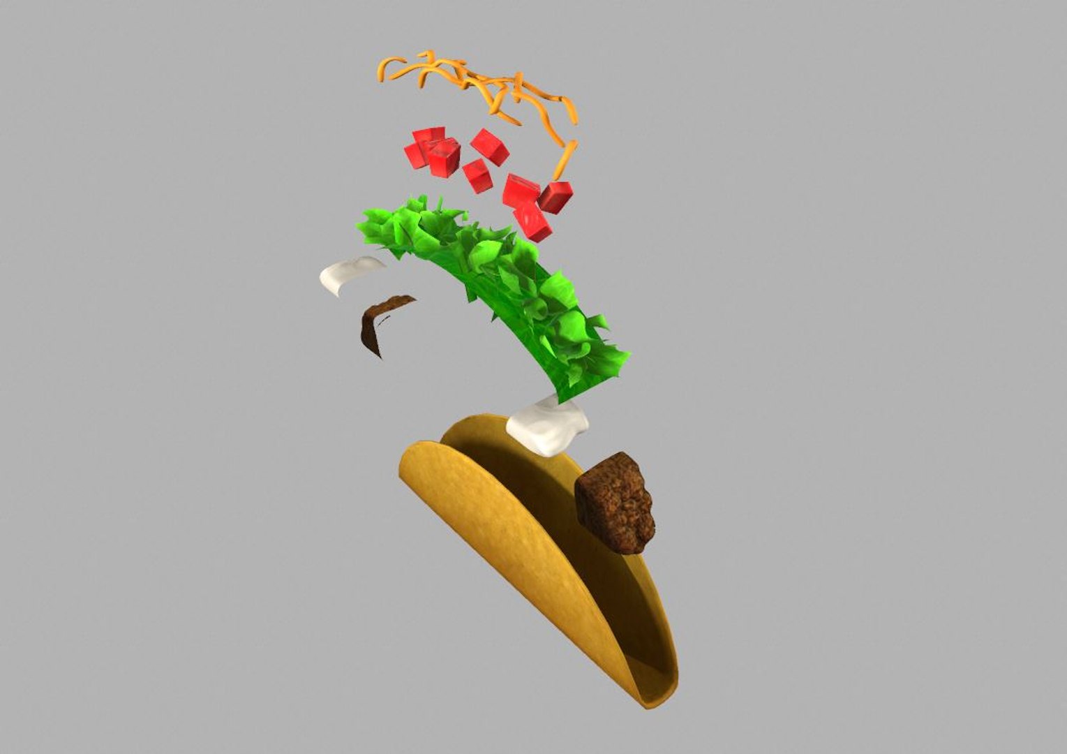 3D Snack Food Taco - TurboSquid 1279216