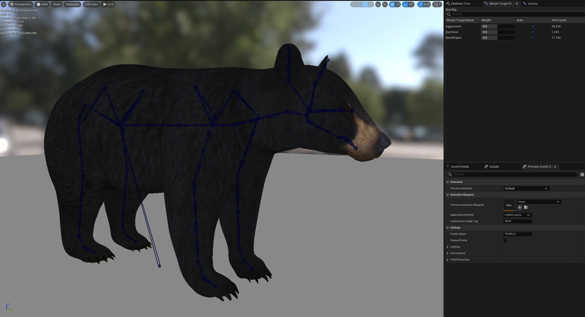 Black Bear Animated UNREAL Project Plus Maya Base Rig 3D Model ...