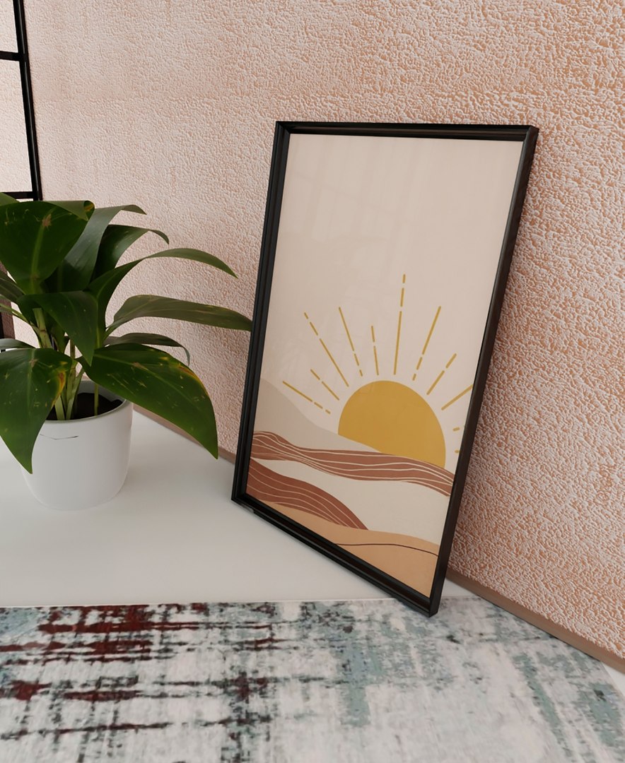 Free 3D Mountain Range Boho Art - TurboSquid 2164250