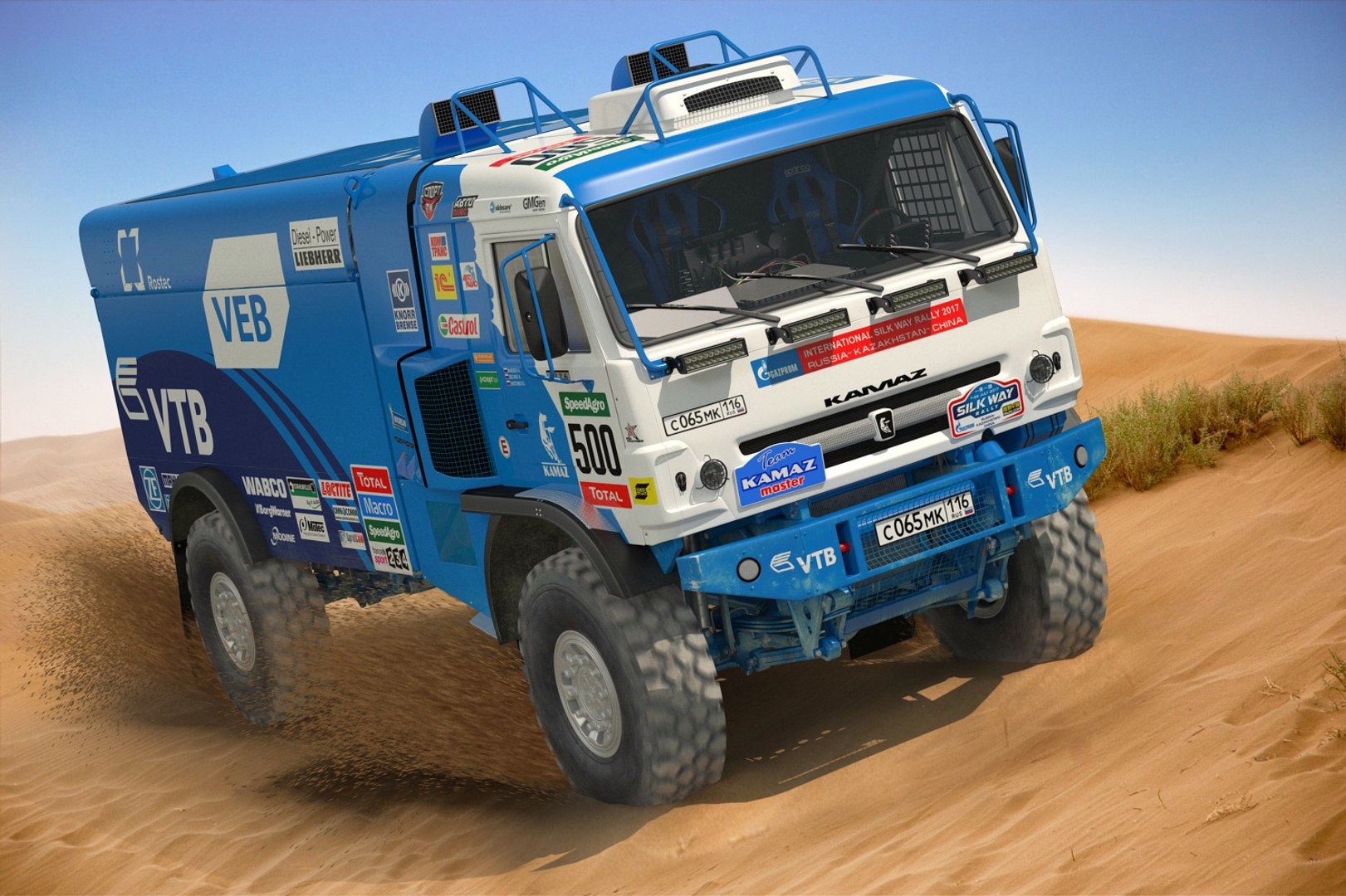 3D Kamaz Dakar Racing Truck Model - TurboSquid 1311937