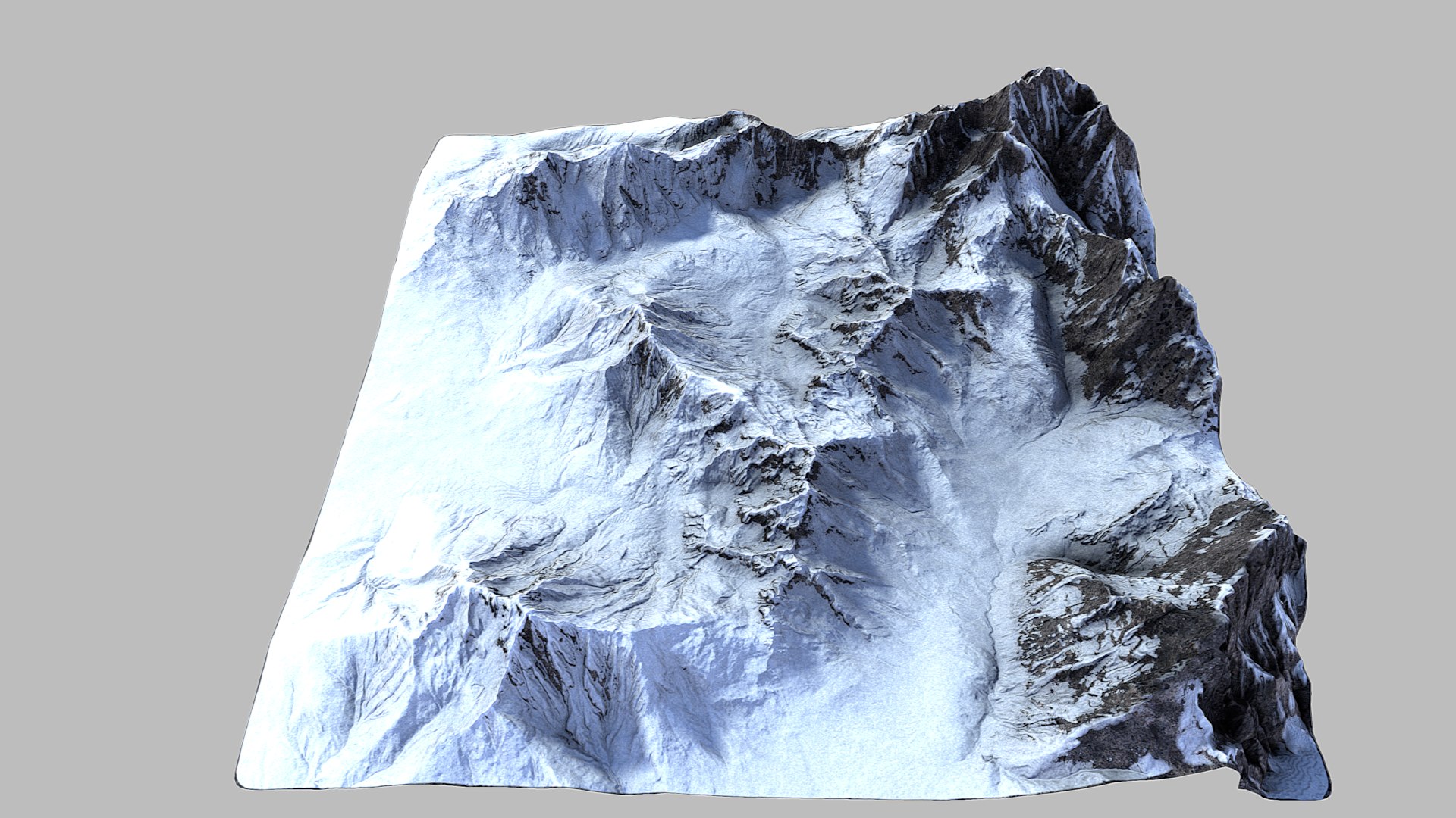 3D Model Snow Mountain Terrain - TurboSquid 1460530