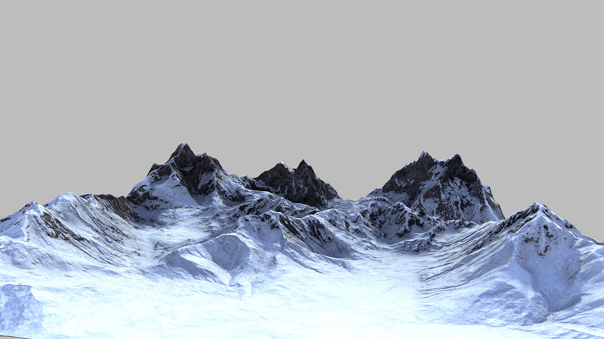 3D Model Snow Mountain Terrain - TurboSquid 1460530