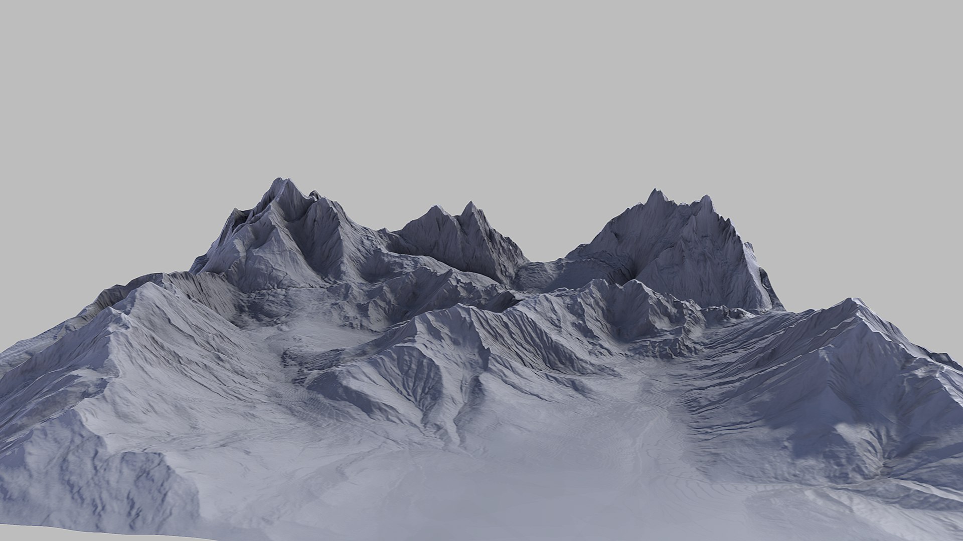 3D Model Snow Mountain Terrain - TurboSquid 1460530