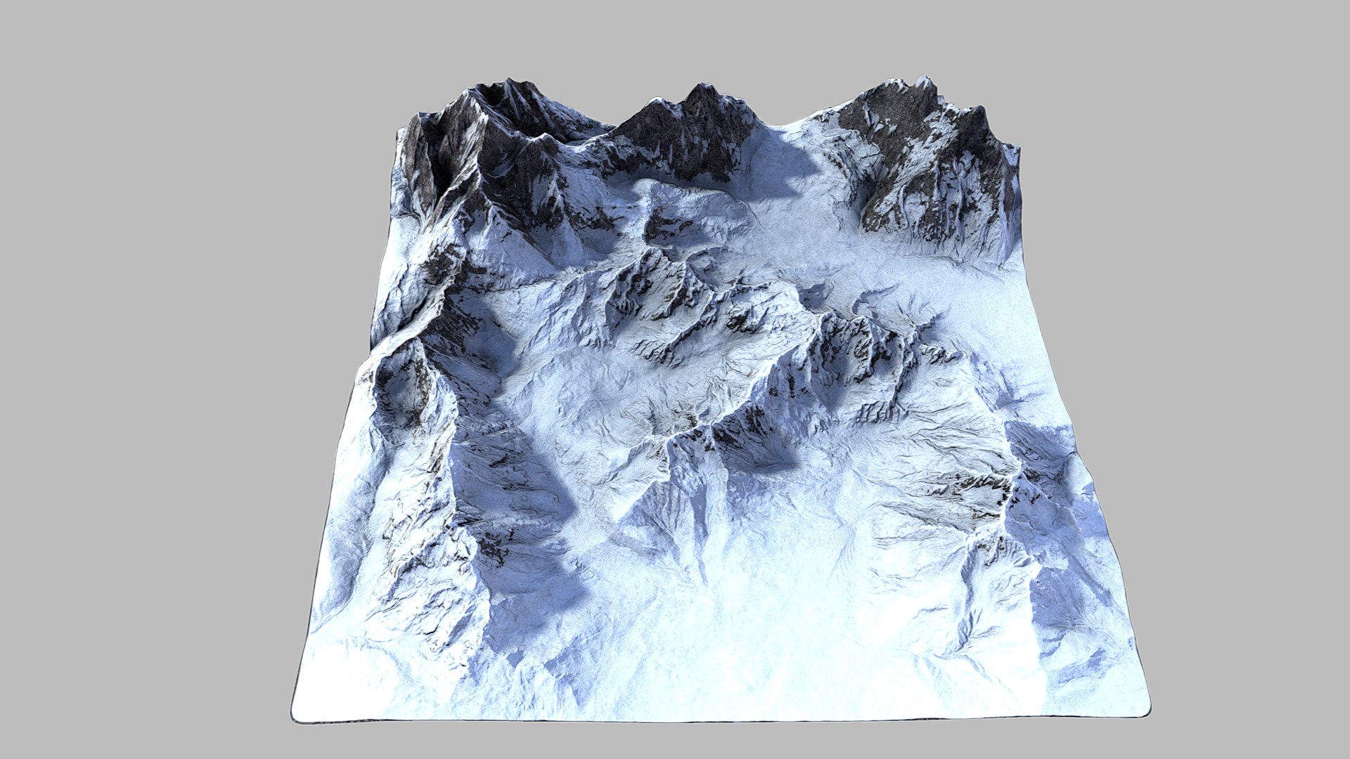 3D Model Snow Mountain Terrain - TurboSquid 1460530