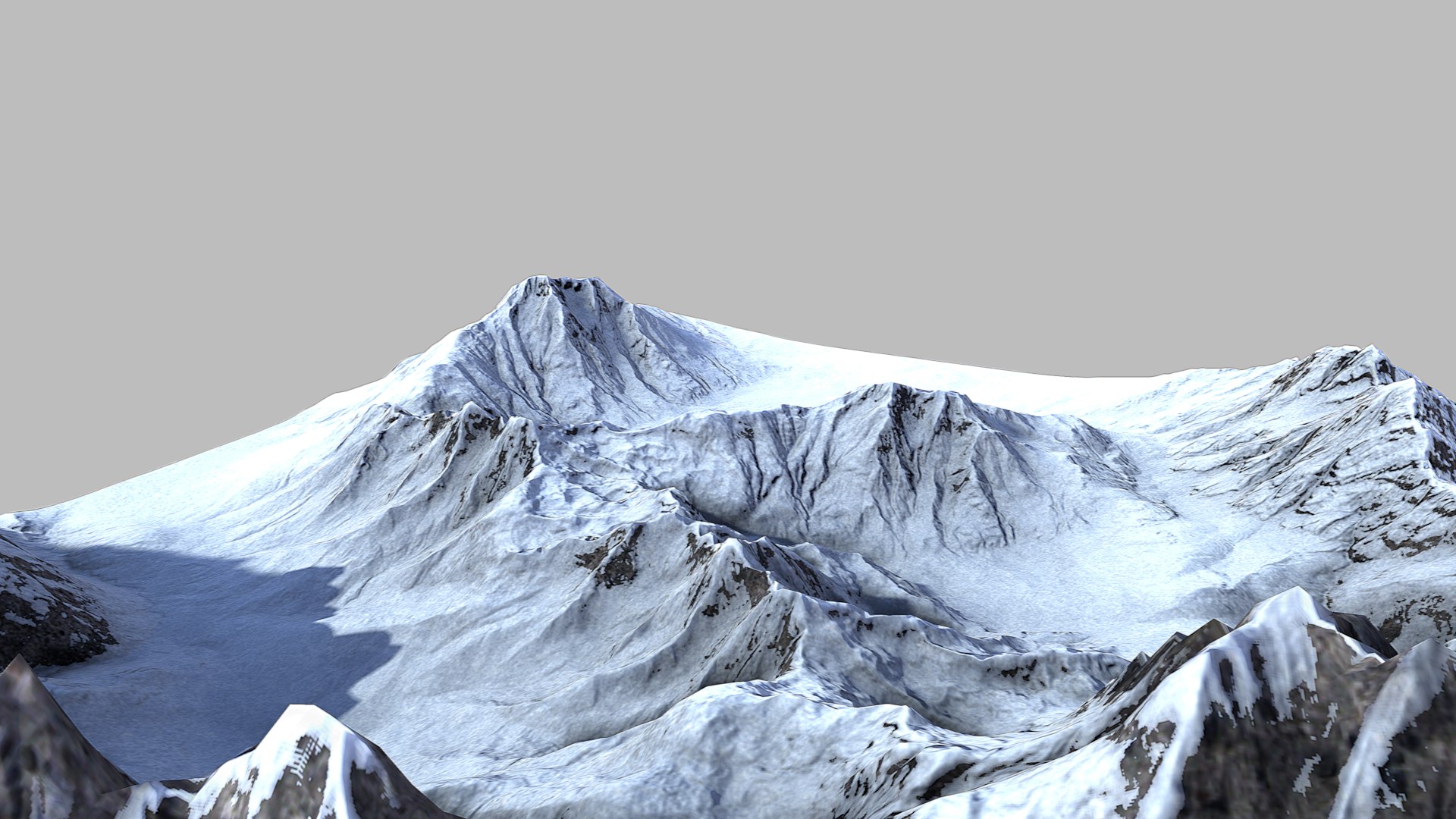 3D Model Snow Mountain Terrain - TurboSquid 1460530