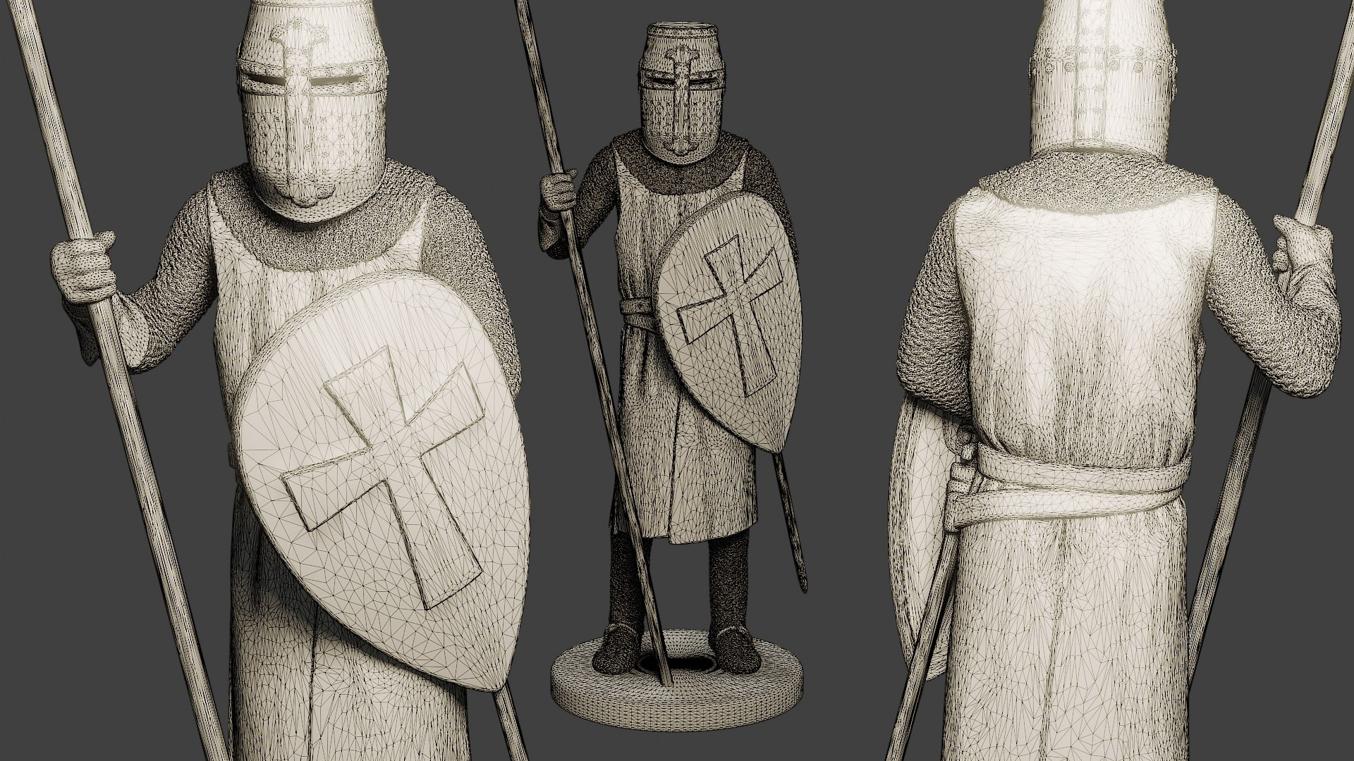 Knight Templar Stand Spear 3D Model - TurboSquid 1672905