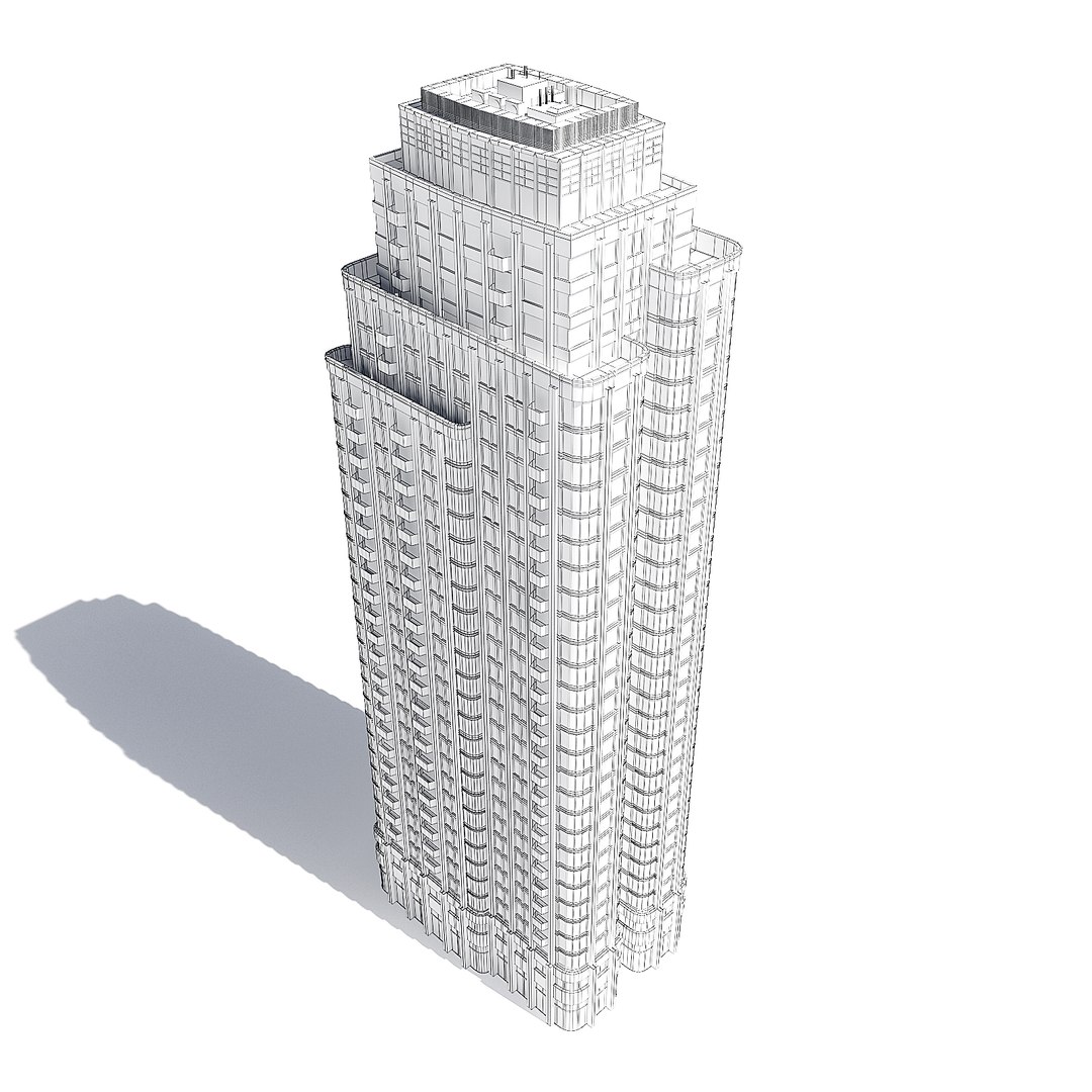 3D Model Tall Apartment Building - TurboSquid 1517378