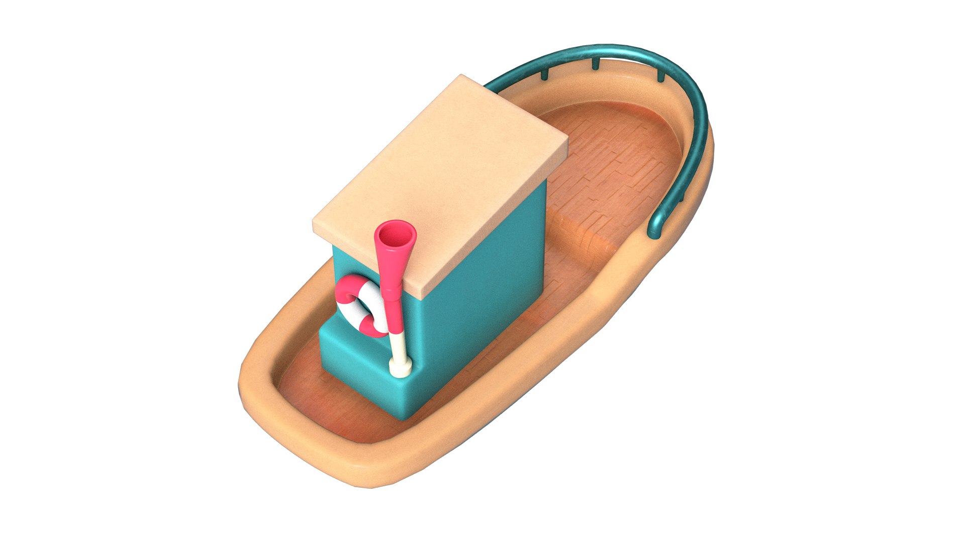 3D Cartoon Boat - TurboSquid 2115030
