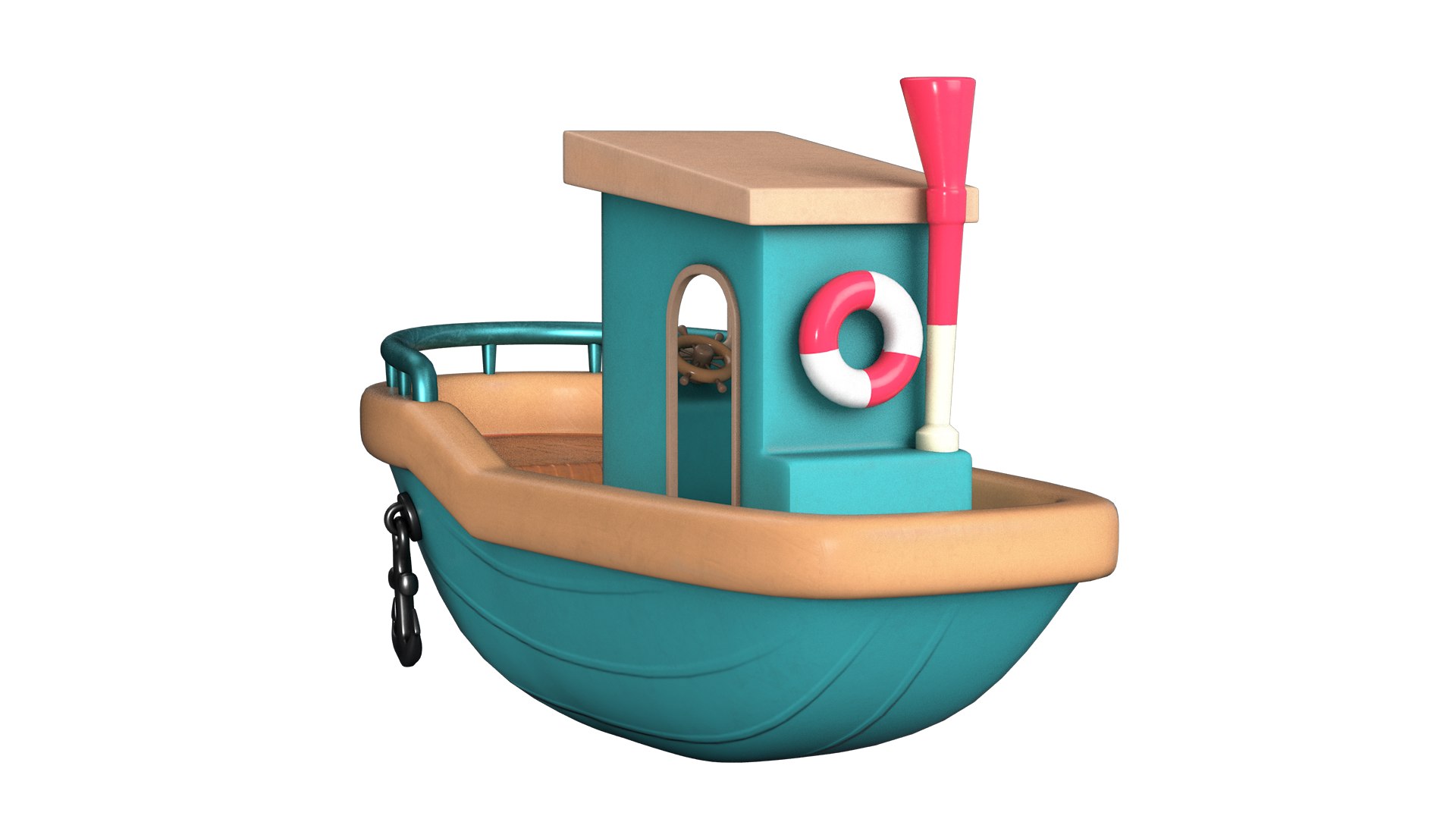 3D Cartoon Boat - TurboSquid 2115030