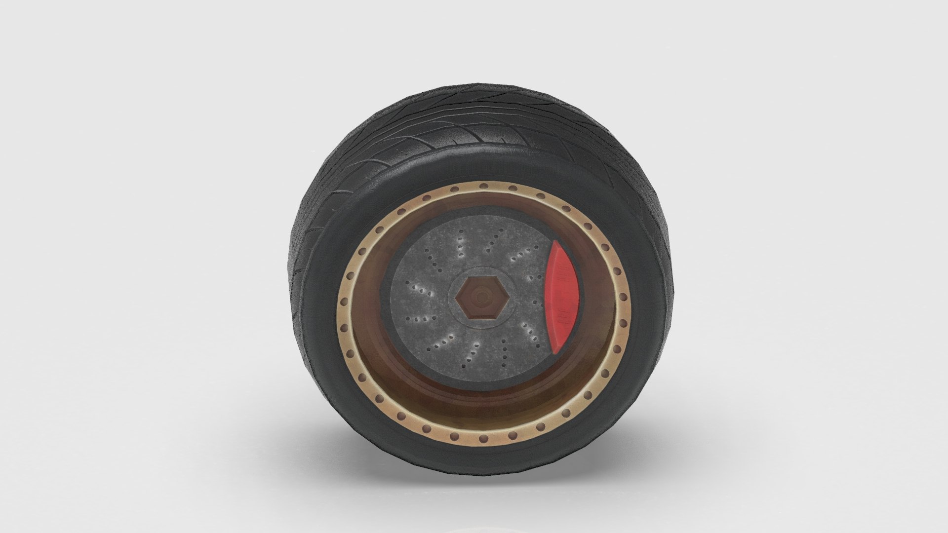3D High Performance Car Wheel Assembly 3D Model Low Poly PBR 4K ...