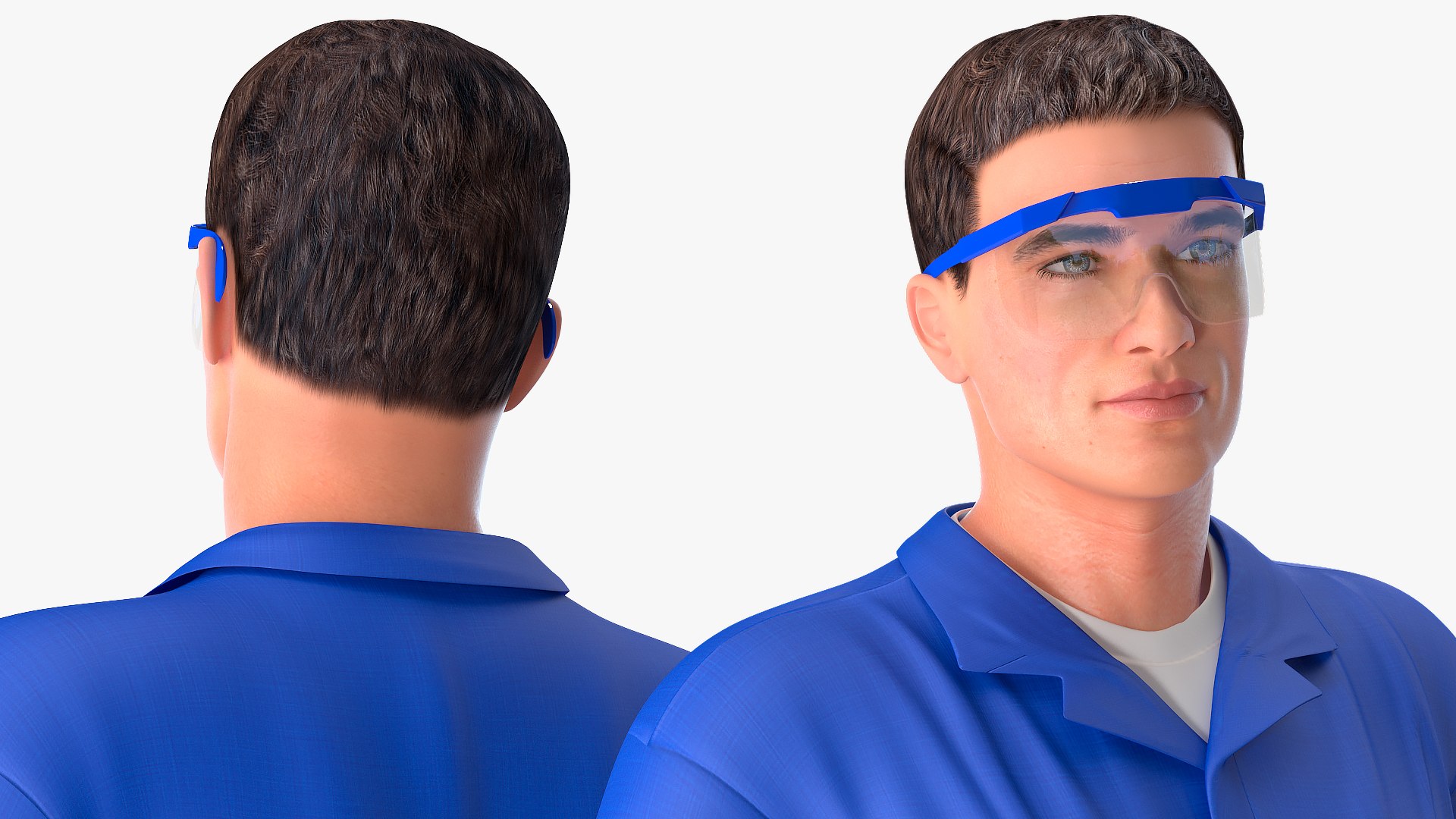 3D electrician standing pose electric model - TurboSquid 1607066