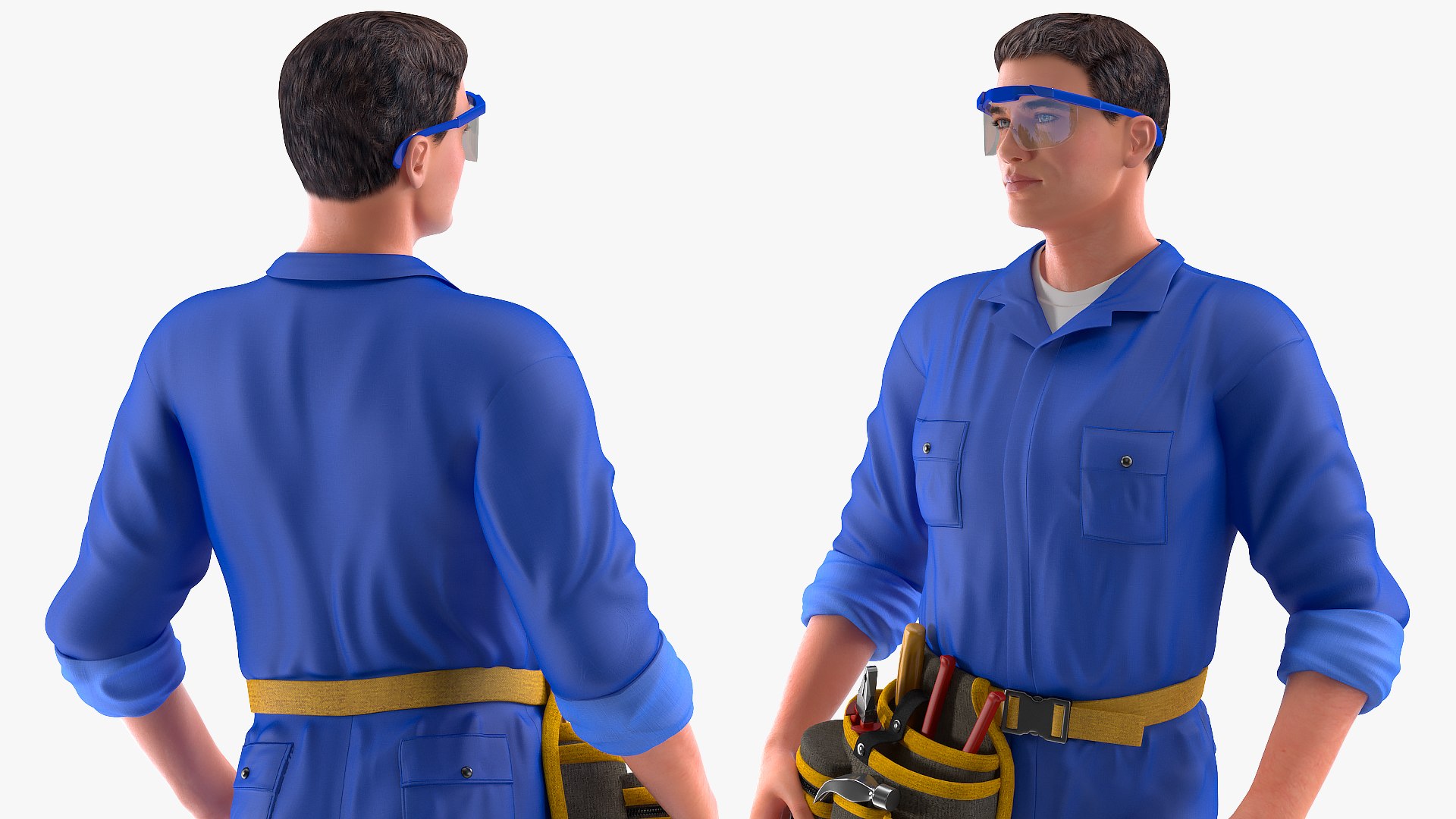 3D Electrician Standing Pose Electric Model - TurboSquid 1607066
