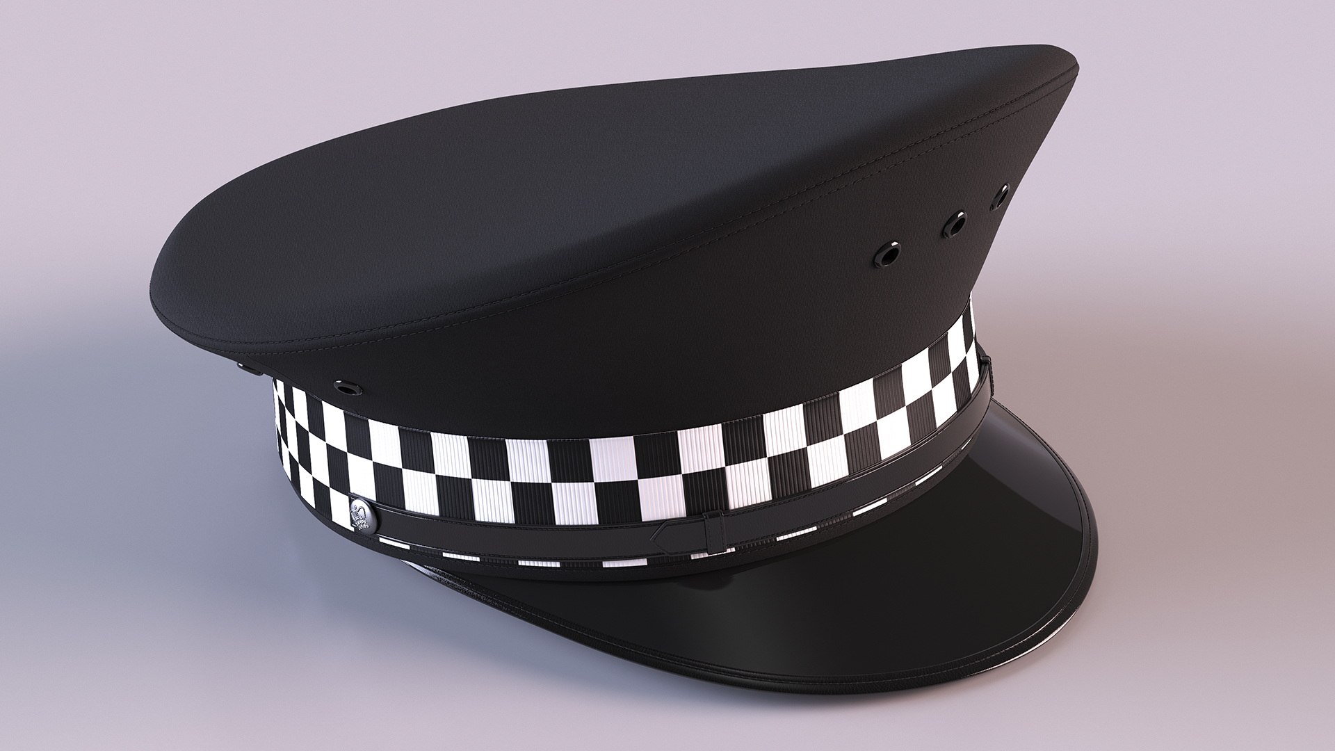 3D British Police Force Peaked Cap - TurboSquid 2216634