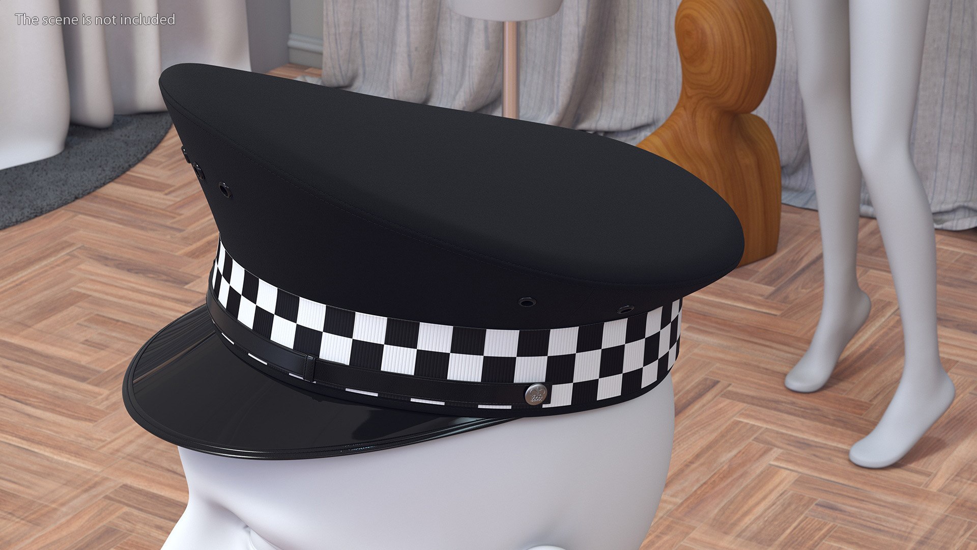 3D British Police Force Peaked Cap - TurboSquid 2216634