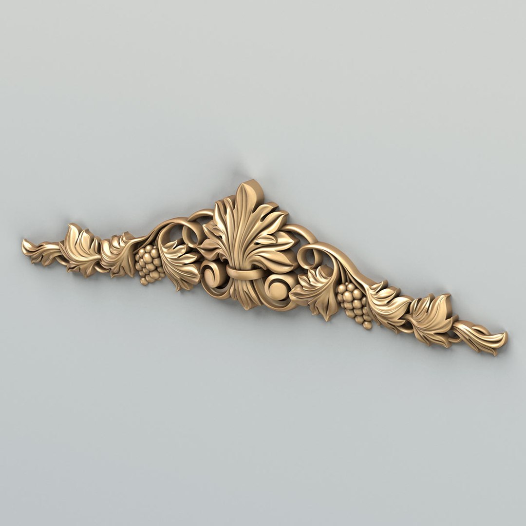 Carved horizontal decor 3D model - TurboSquid 1390221