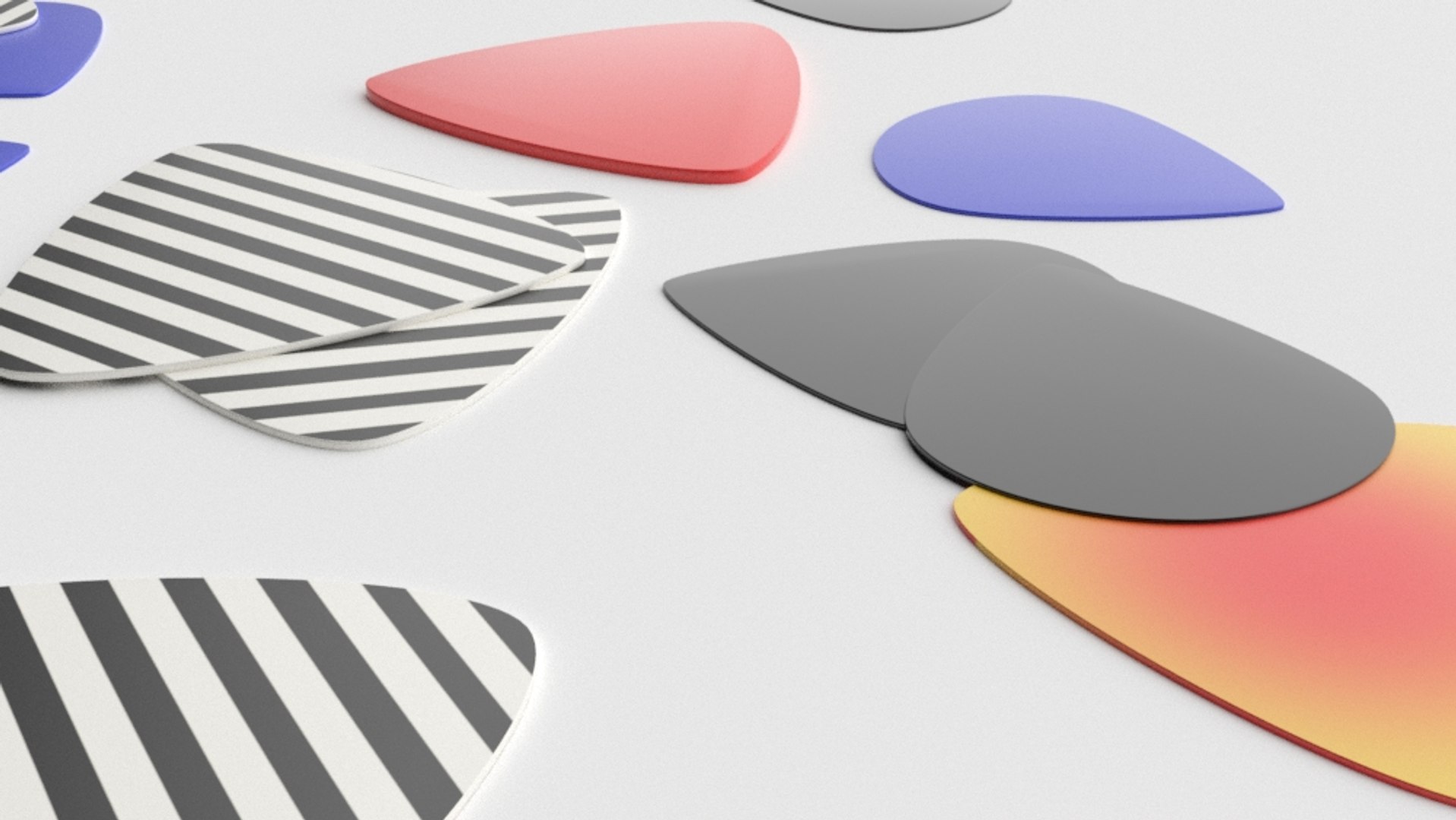 Guitar picks 3D model - TurboSquid 1625215