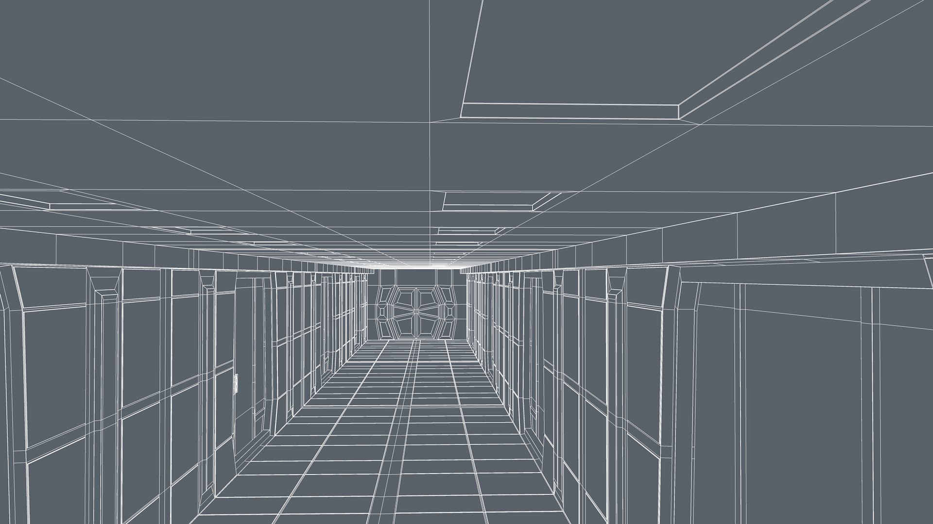3D Model Sci Fi Prison Corridor Interior - TurboSquid 2357537