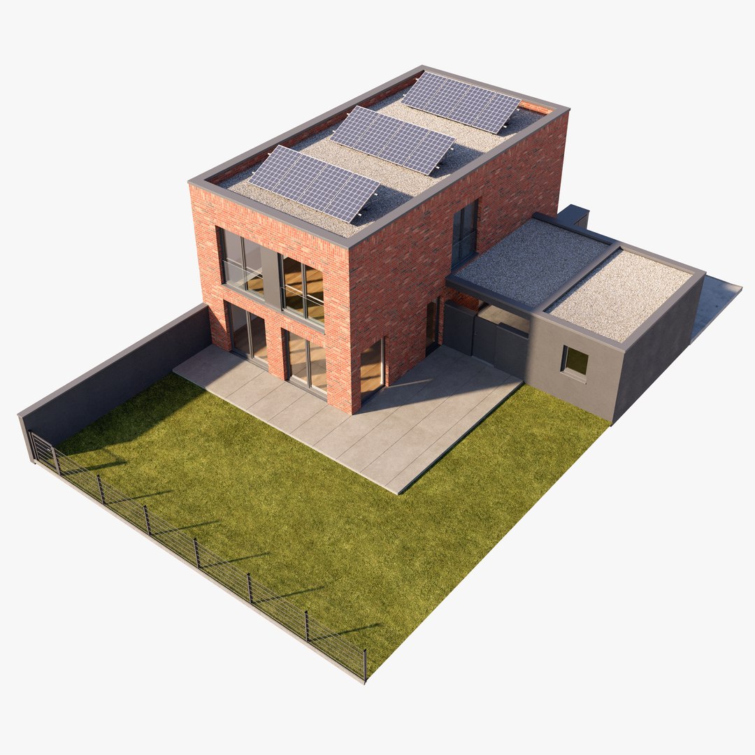 3D Simple Townhouse Model - TurboSquid 2191480