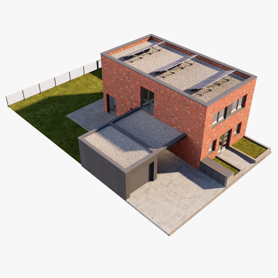 3D Simple Townhouse Model - TurboSquid 2191480
