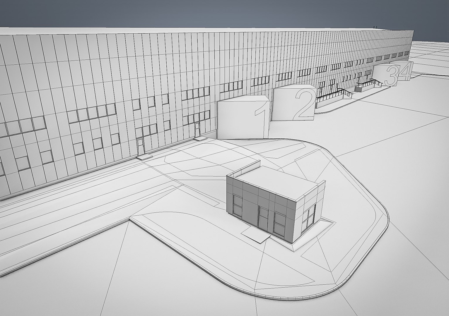 3D Logistics Building 01 - TurboSquid 1751233