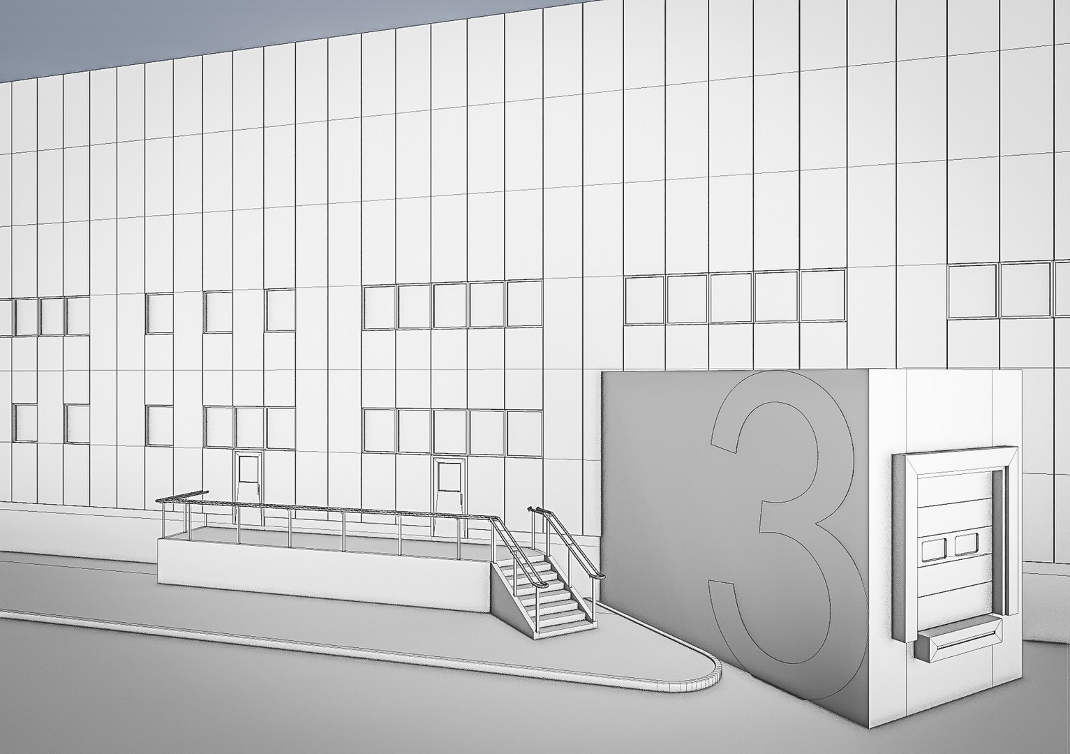 3D Logistics Building 01 - TurboSquid 1751233