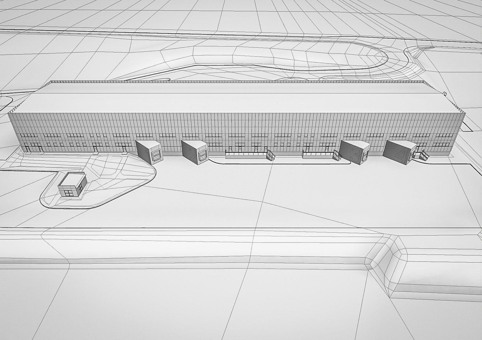 3D Logistics Building 01 - TurboSquid 1751233