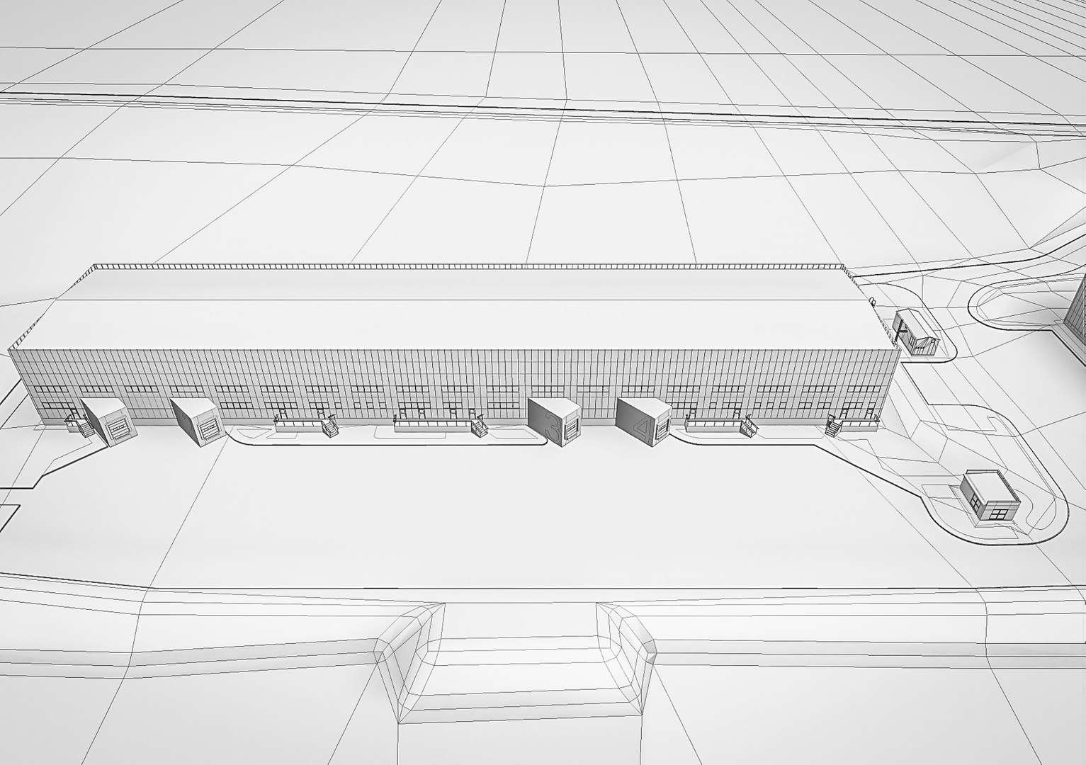 3D Logistics Building 01 - TurboSquid 1751233