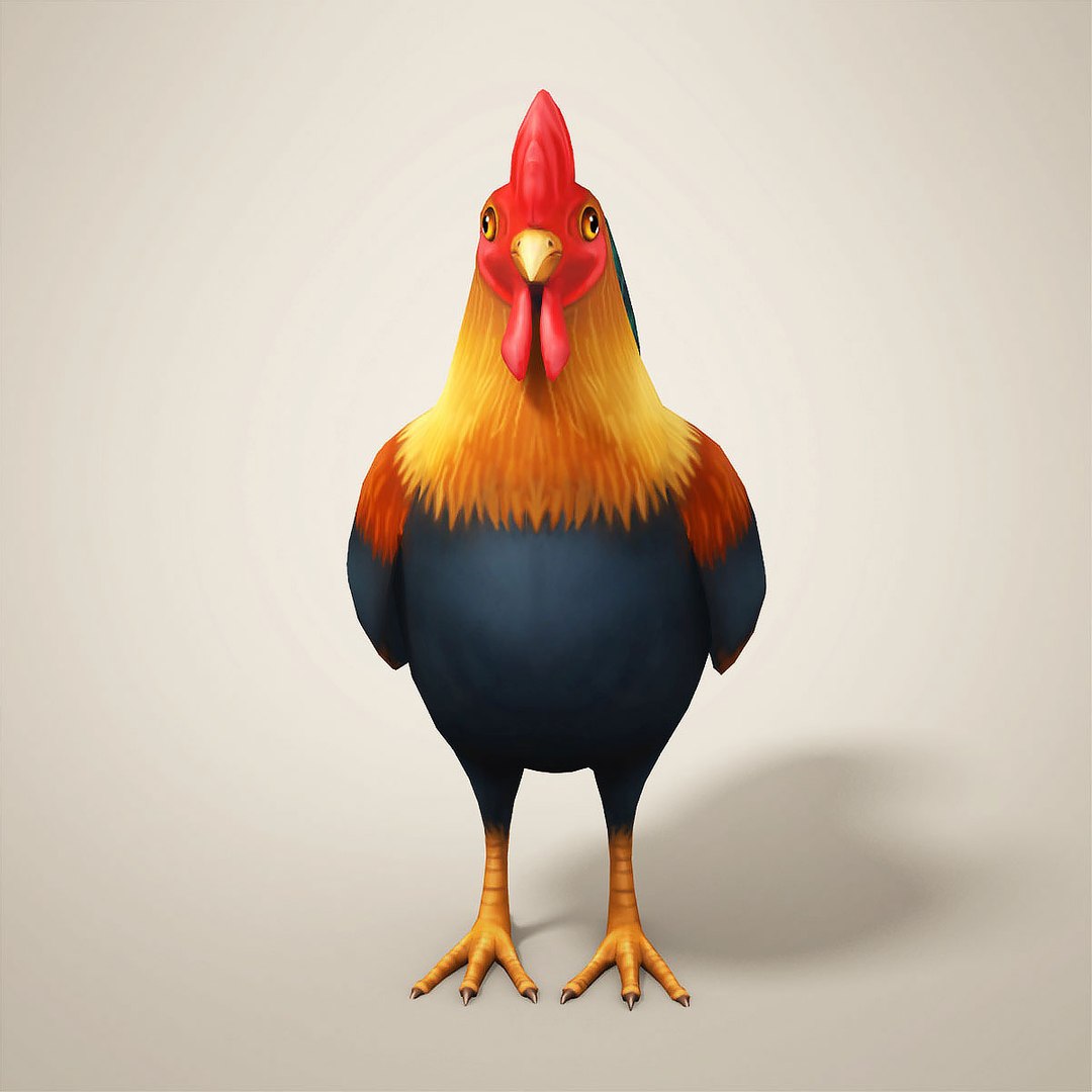 Chicken Cartoon 3D Model - TurboSquid 1238305