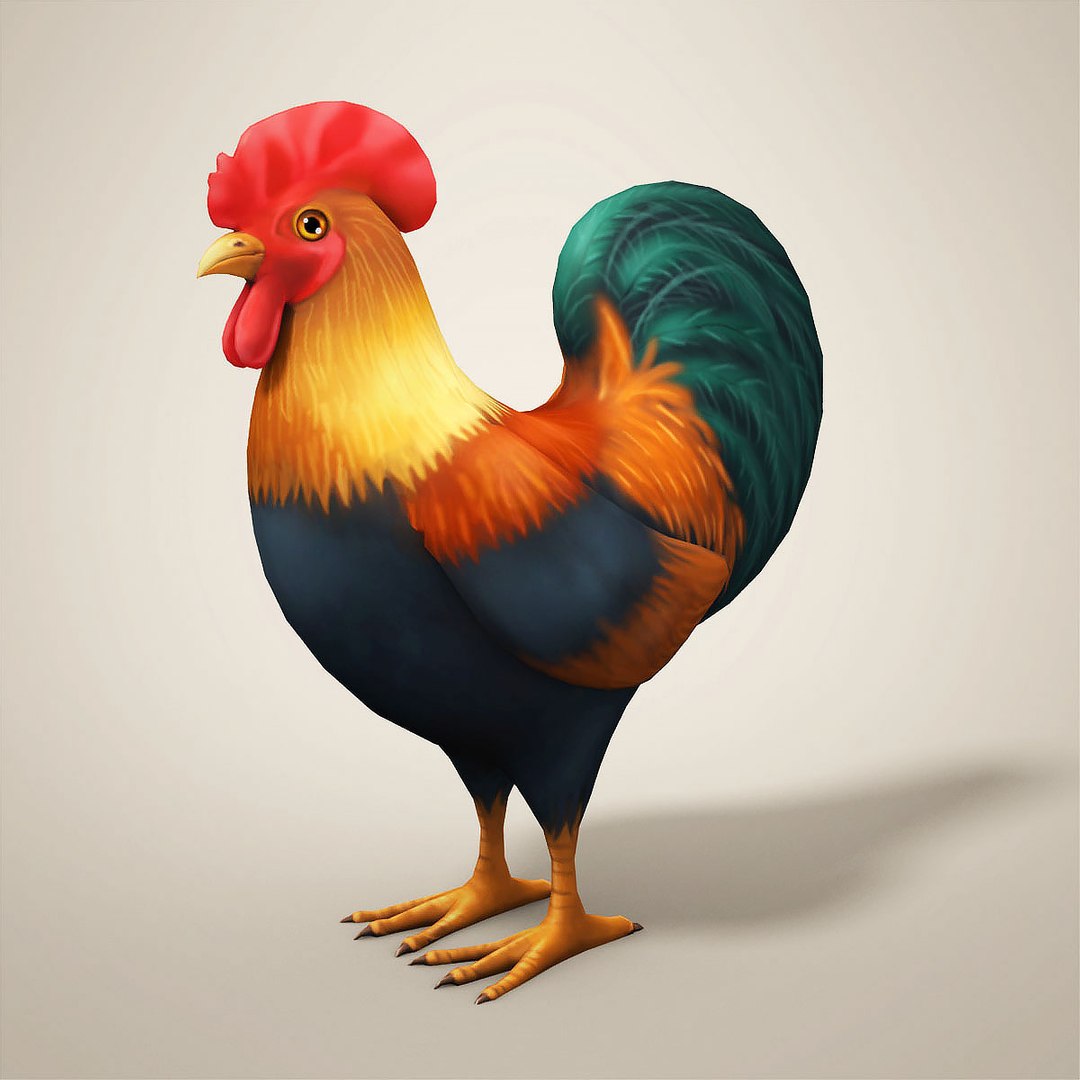 Chicken Cartoon 3D Model - TurboSquid 1238305