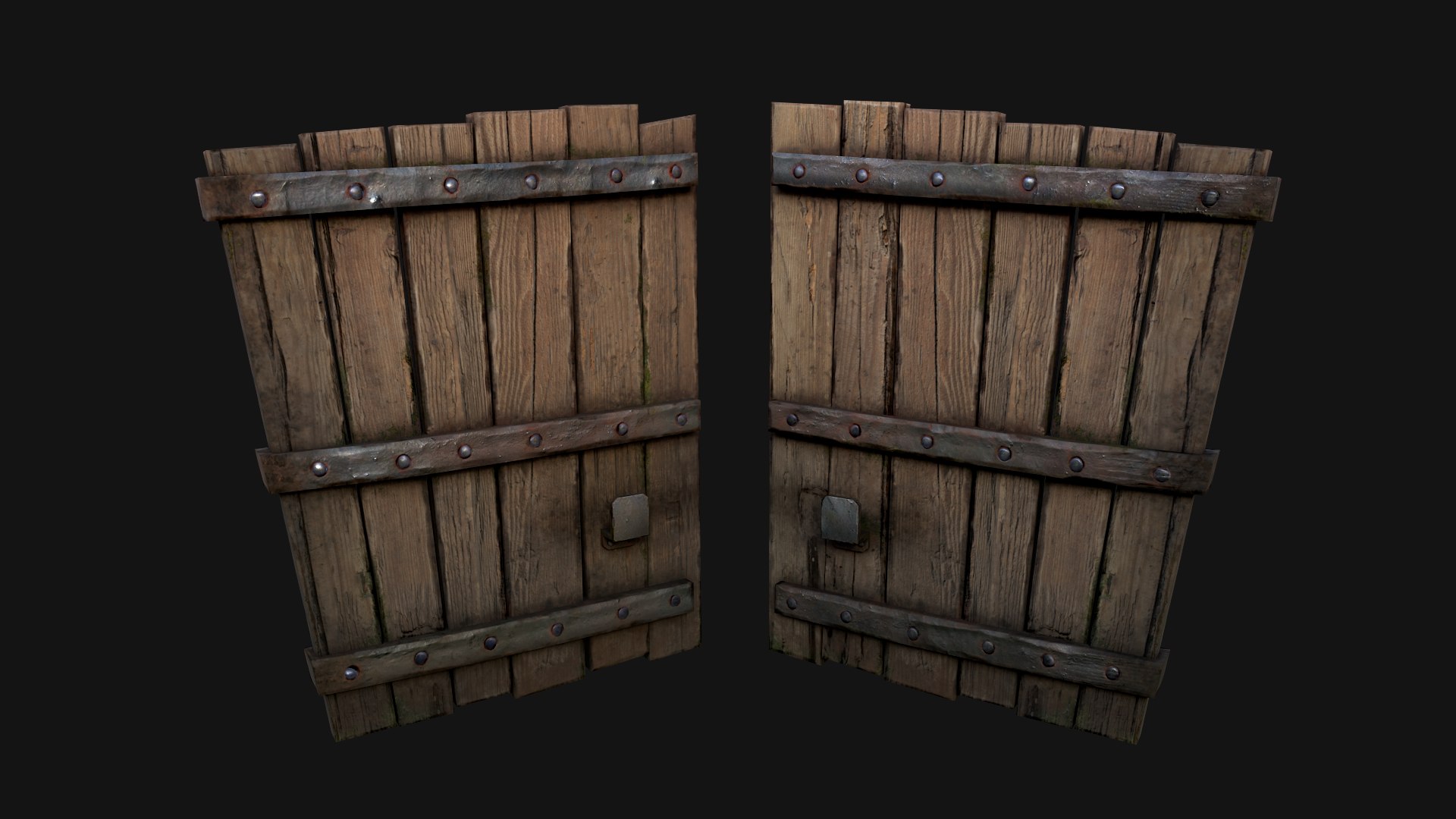 Medieval Wooden Gate 3D Model - TurboSquid 1957523