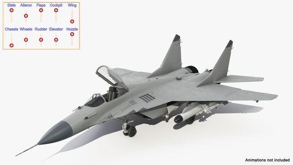 MiG 29 Fighter Aircraft with Armament Rigged model - TurboSquid 1820898