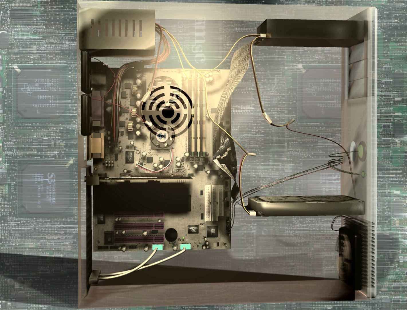 3d Computer Tower Complete