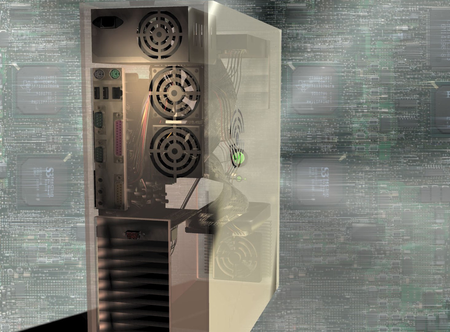 3d Computer Tower Complete