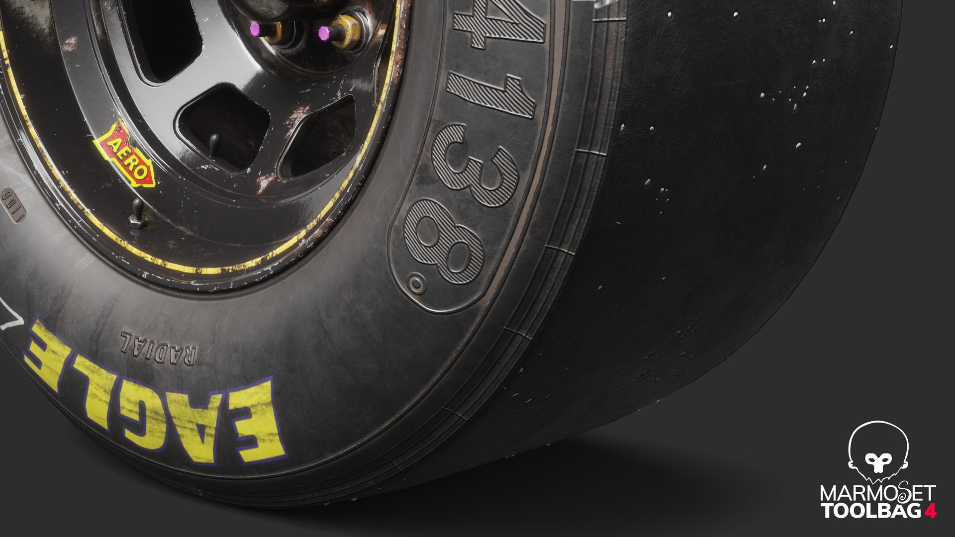 Racing Wheel Worn Low Poly Model - TurboSquid 2099997