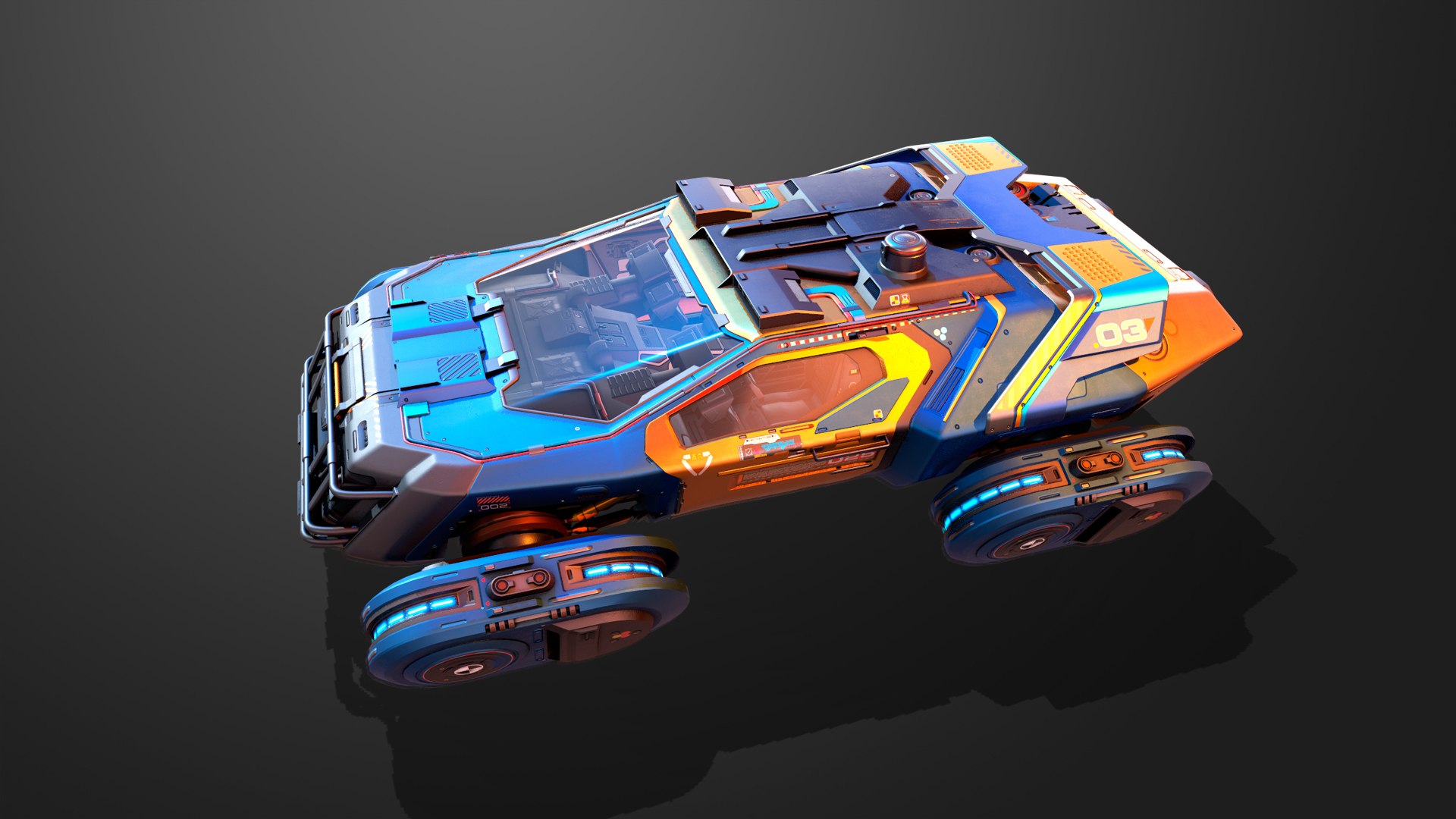 3D CYBERPUNK - Modular Flying Car - TurboSquid 2086161