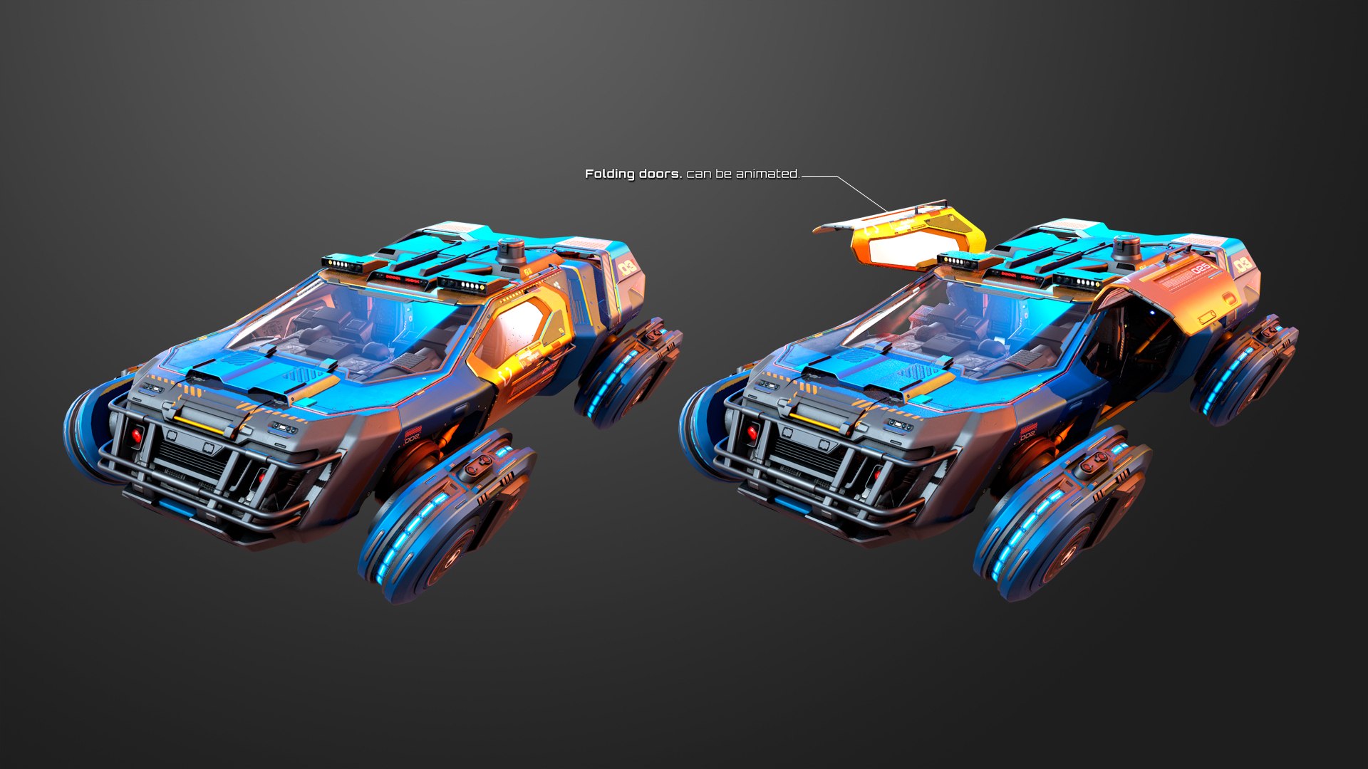 3D CYBERPUNK - Modular Flying Car - TurboSquid 2086161