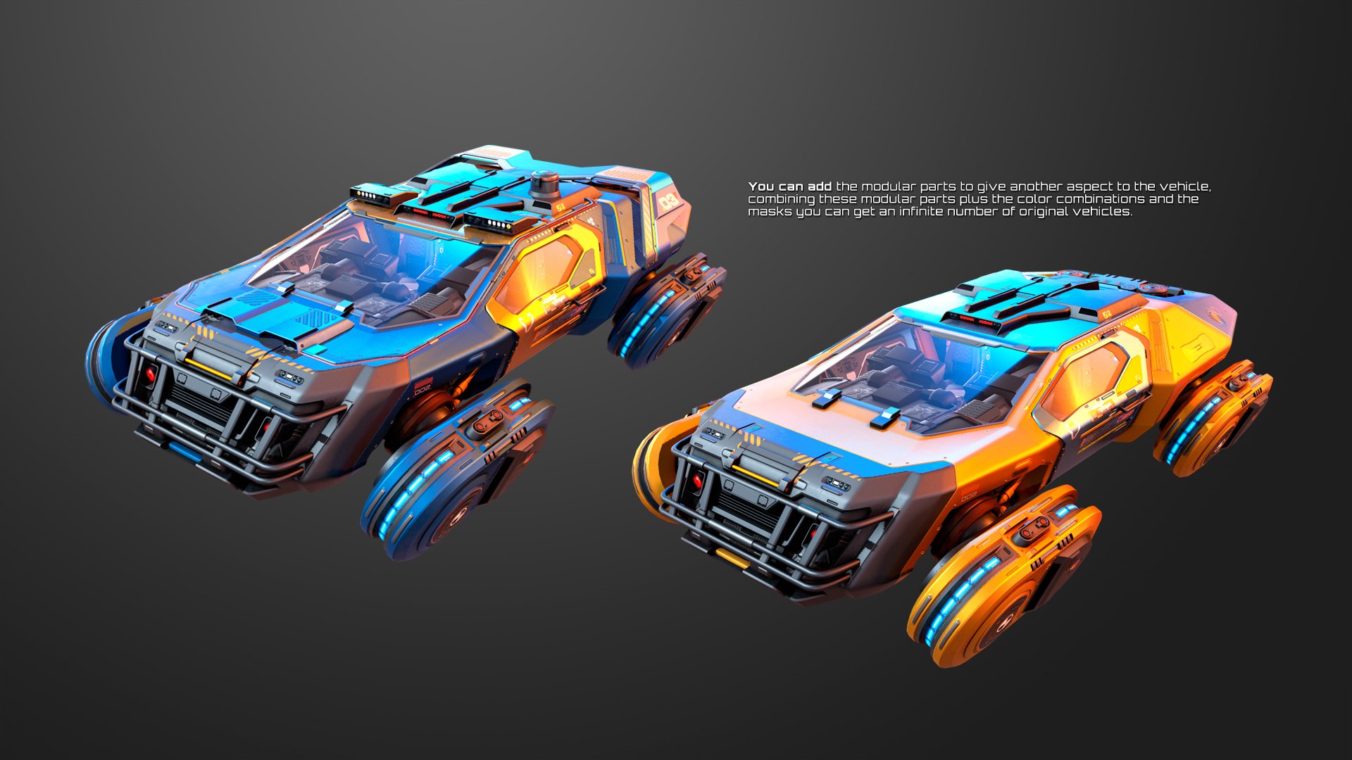 3D CYBERPUNK - Modular Flying Car - TurboSquid 2086161