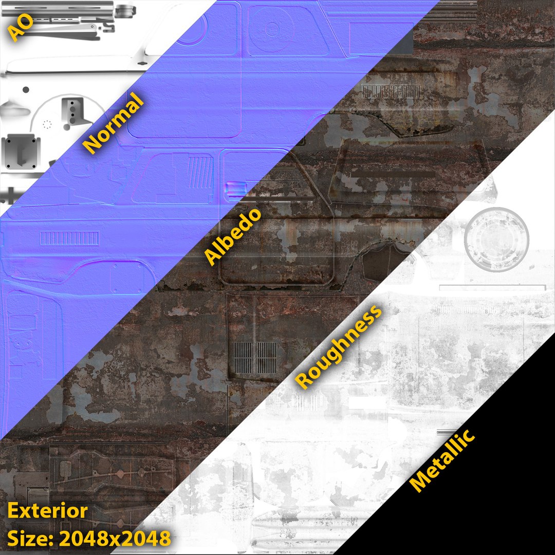 low-poly wrecked old 3ds