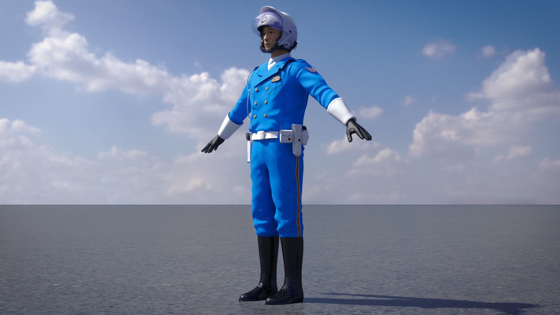 Japanese Traffic Police 0003 3D - TurboSquid 2349148