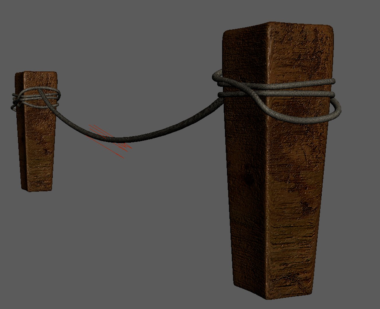3d Model Rope Barrier