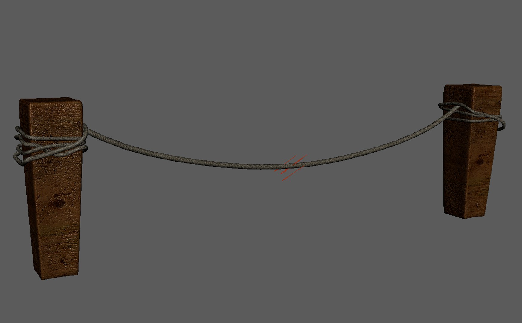 3d Model Rope Barrier