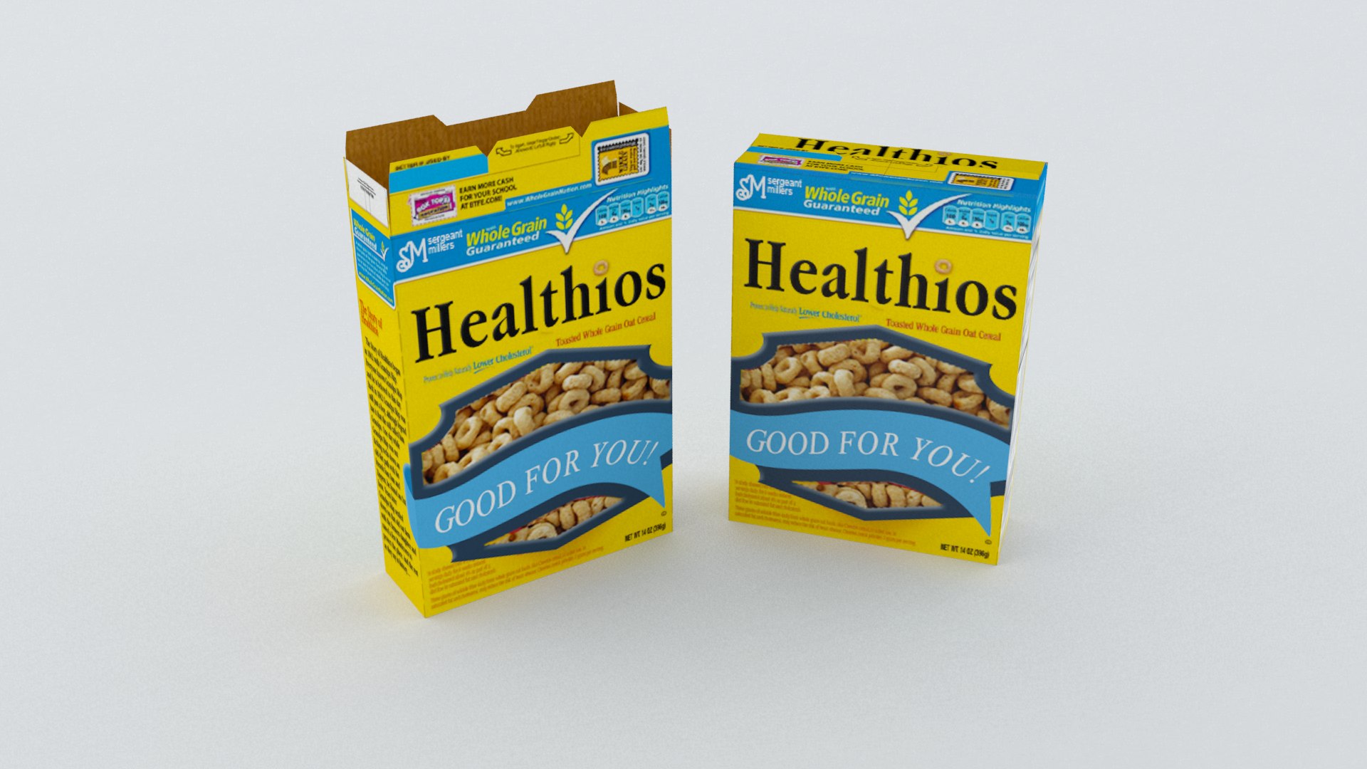 cereal box 3d model