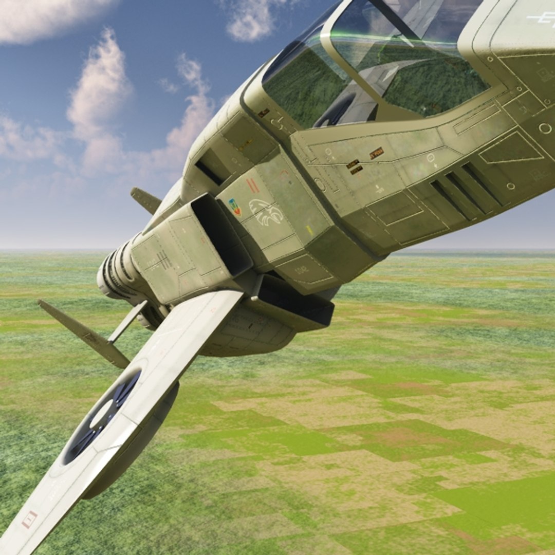3d Model Av-patrol Futuristic Aeroplane