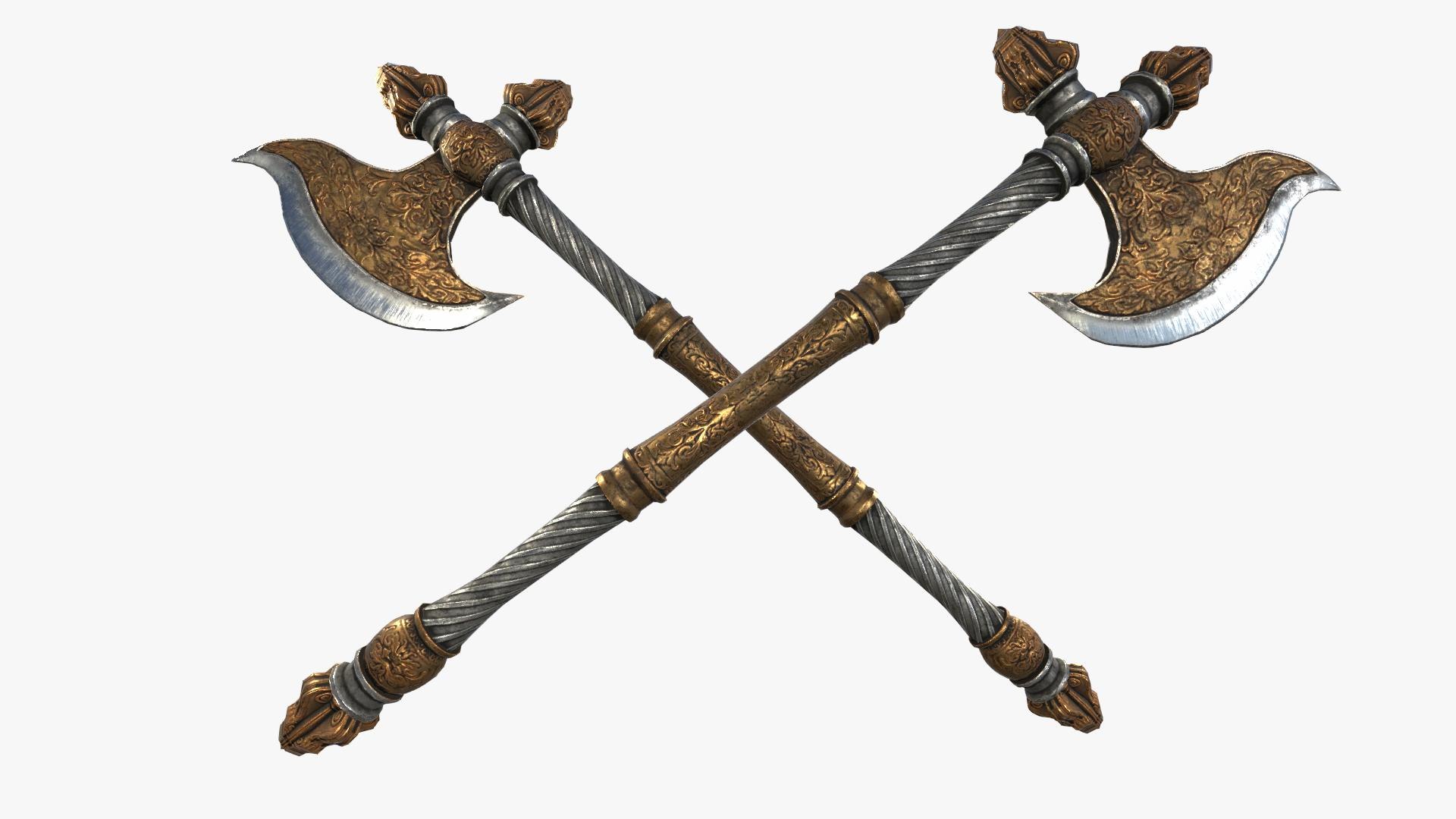 Fantasy Axe RPG Parashu Battle Axe Great-axe Battle-axe Hand Battle Ax Two Handed Pick Medieval ...