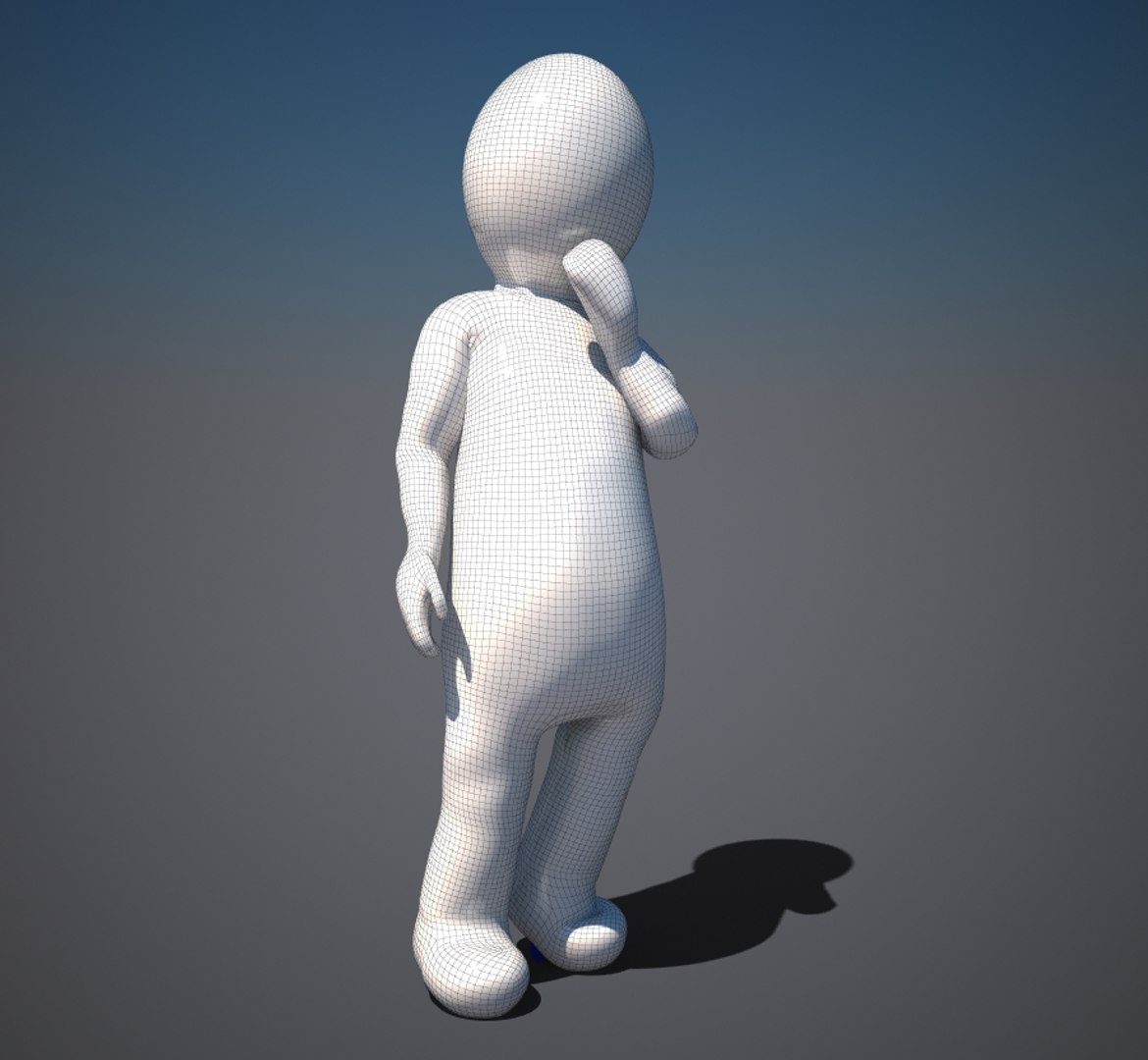 3d Model Rigged Stick Figure Swp