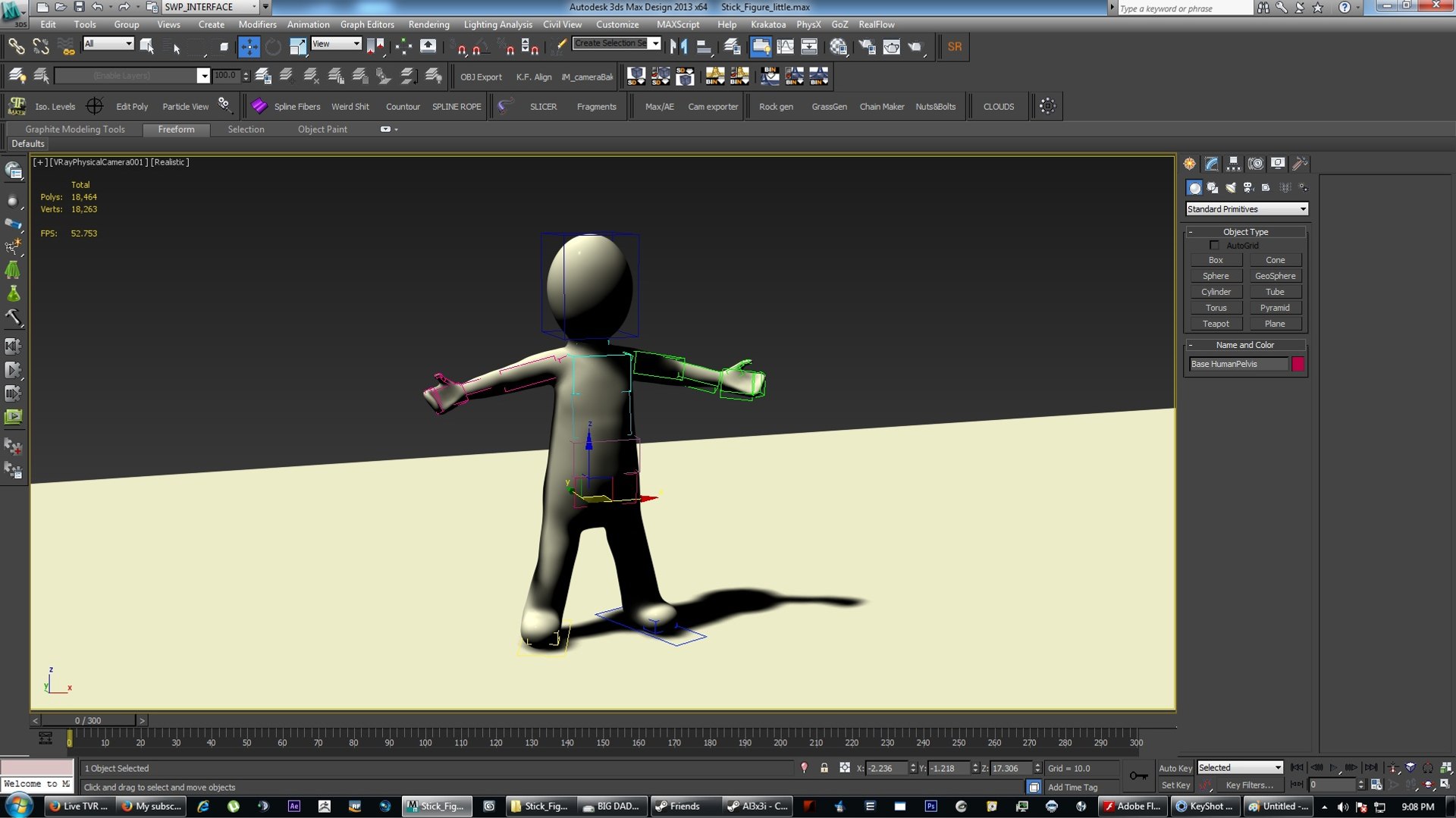 3d Model Rigged Stick Figure Swp