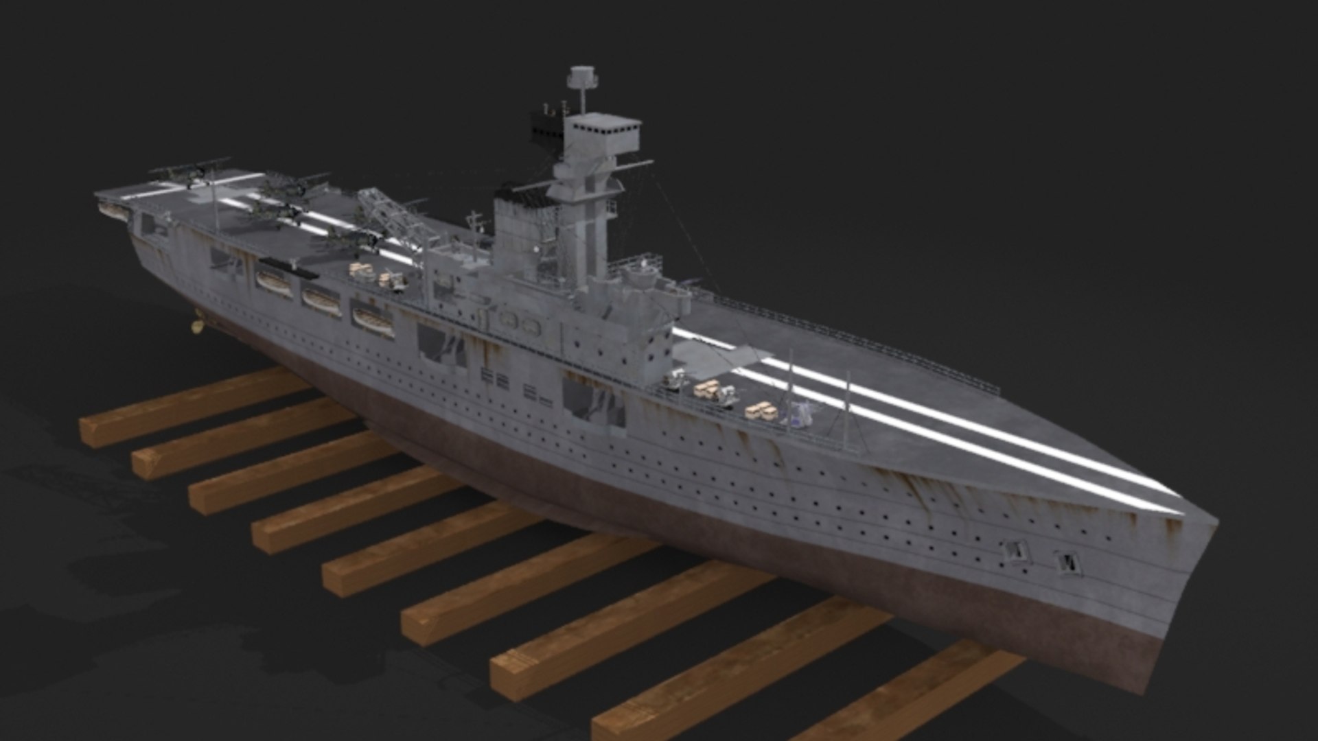 3D Hms Hermes Aircraft Carrier - TurboSquid 1760980