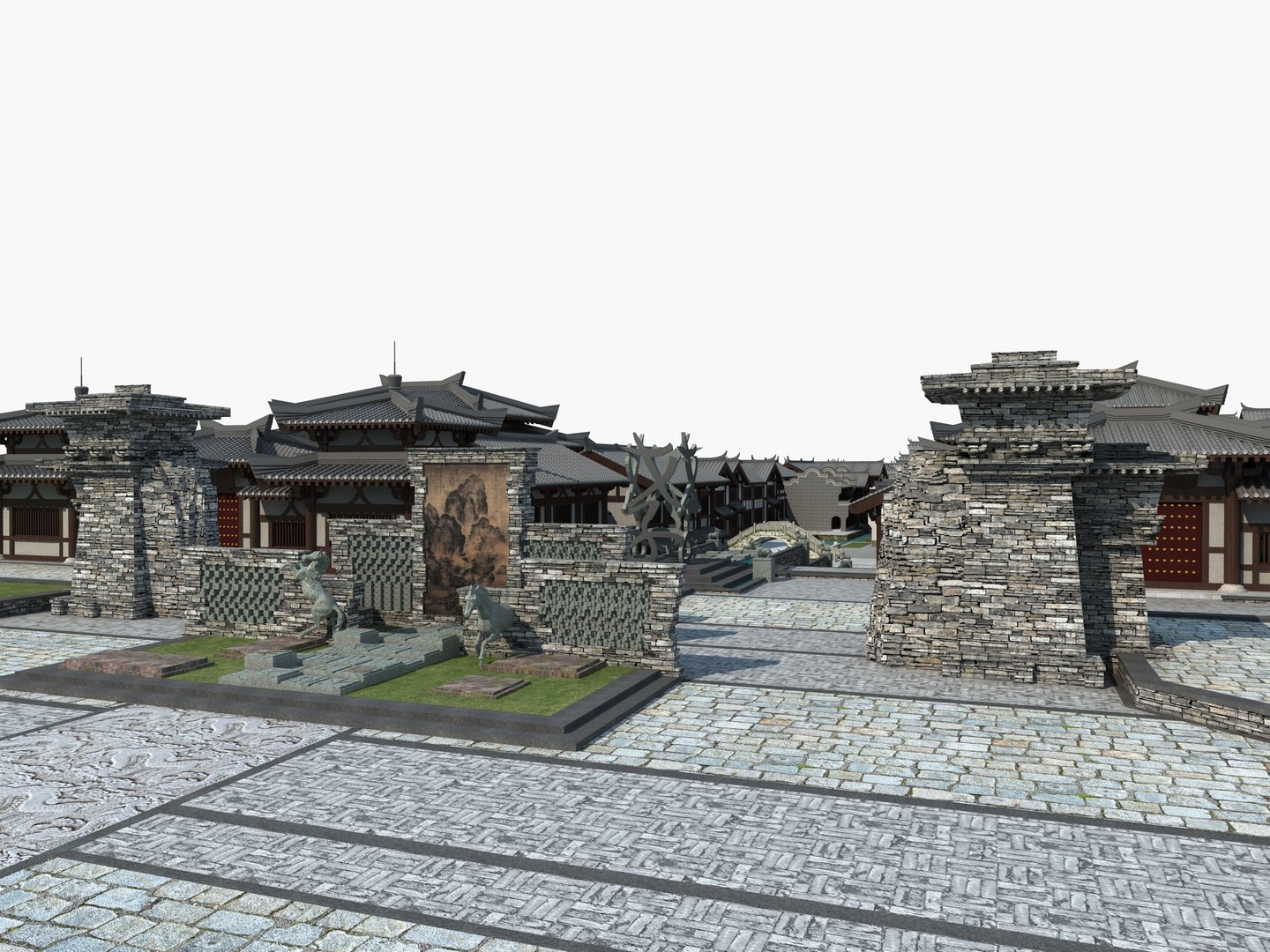 3D Model Chinese Ancient City 1 - TurboSquid 1855706