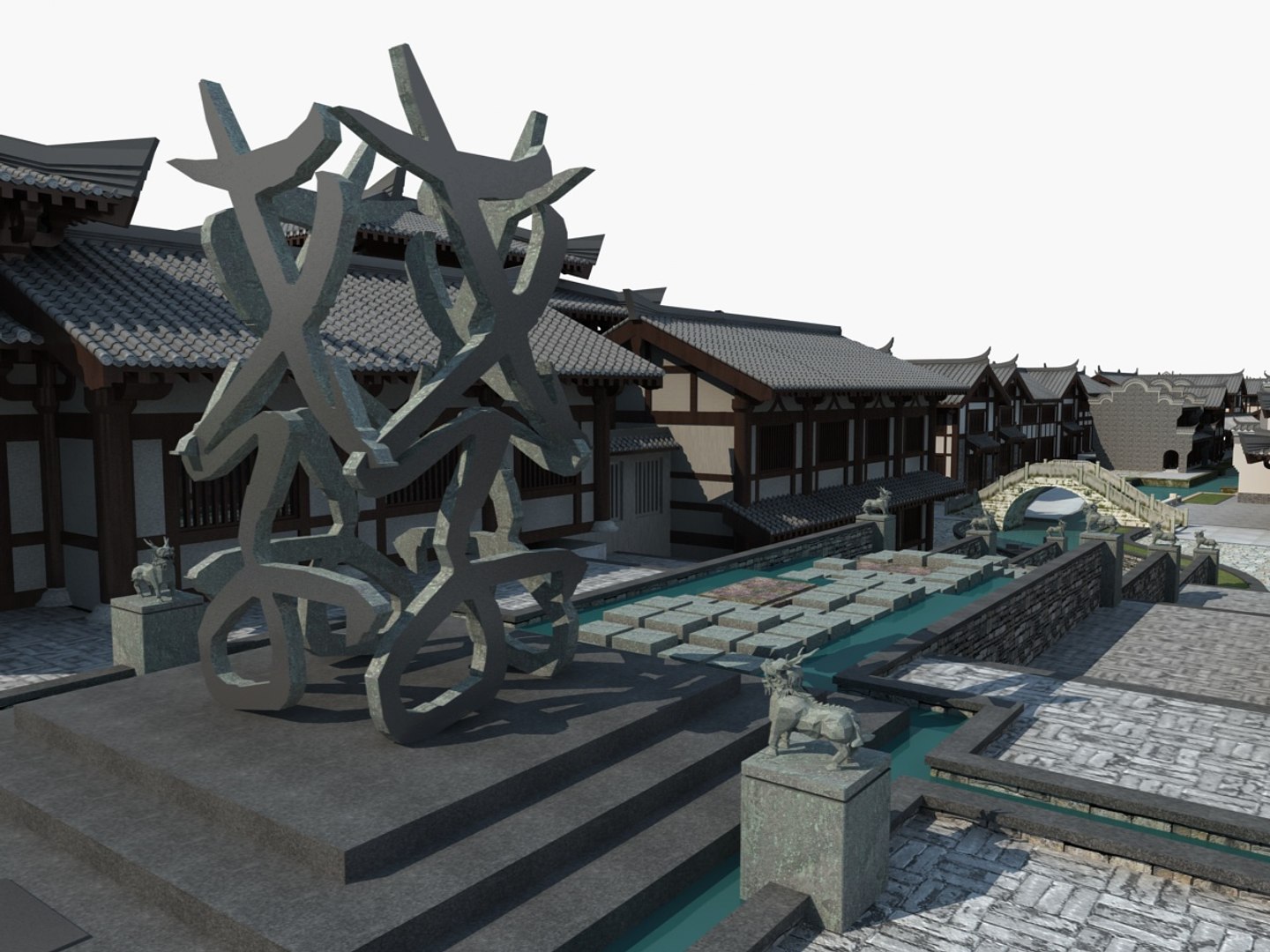 3D Model Chinese Ancient City 1 - TurboSquid 1855706